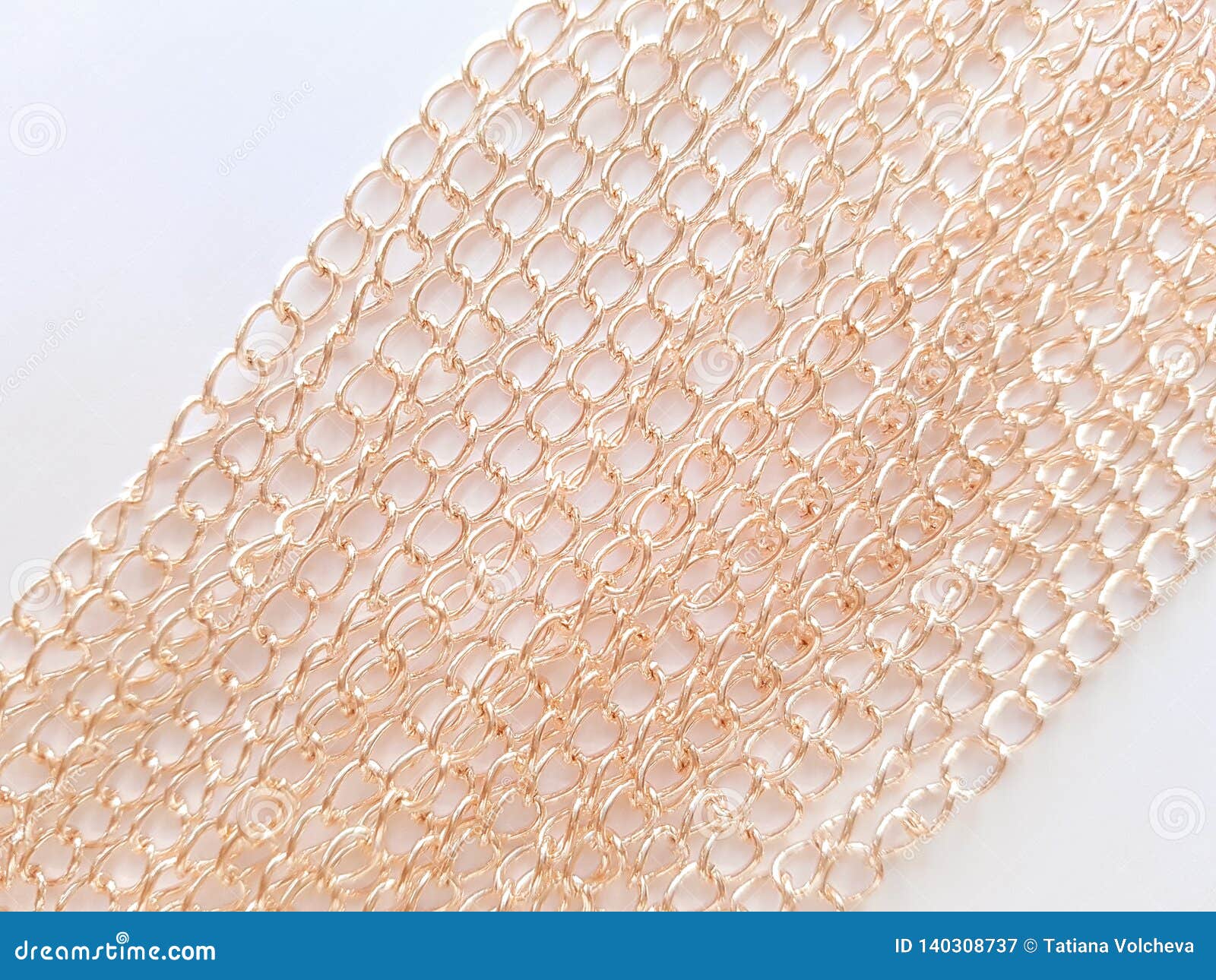 Gold Chains on a White Background Stock Image - Image of chain, chains ...