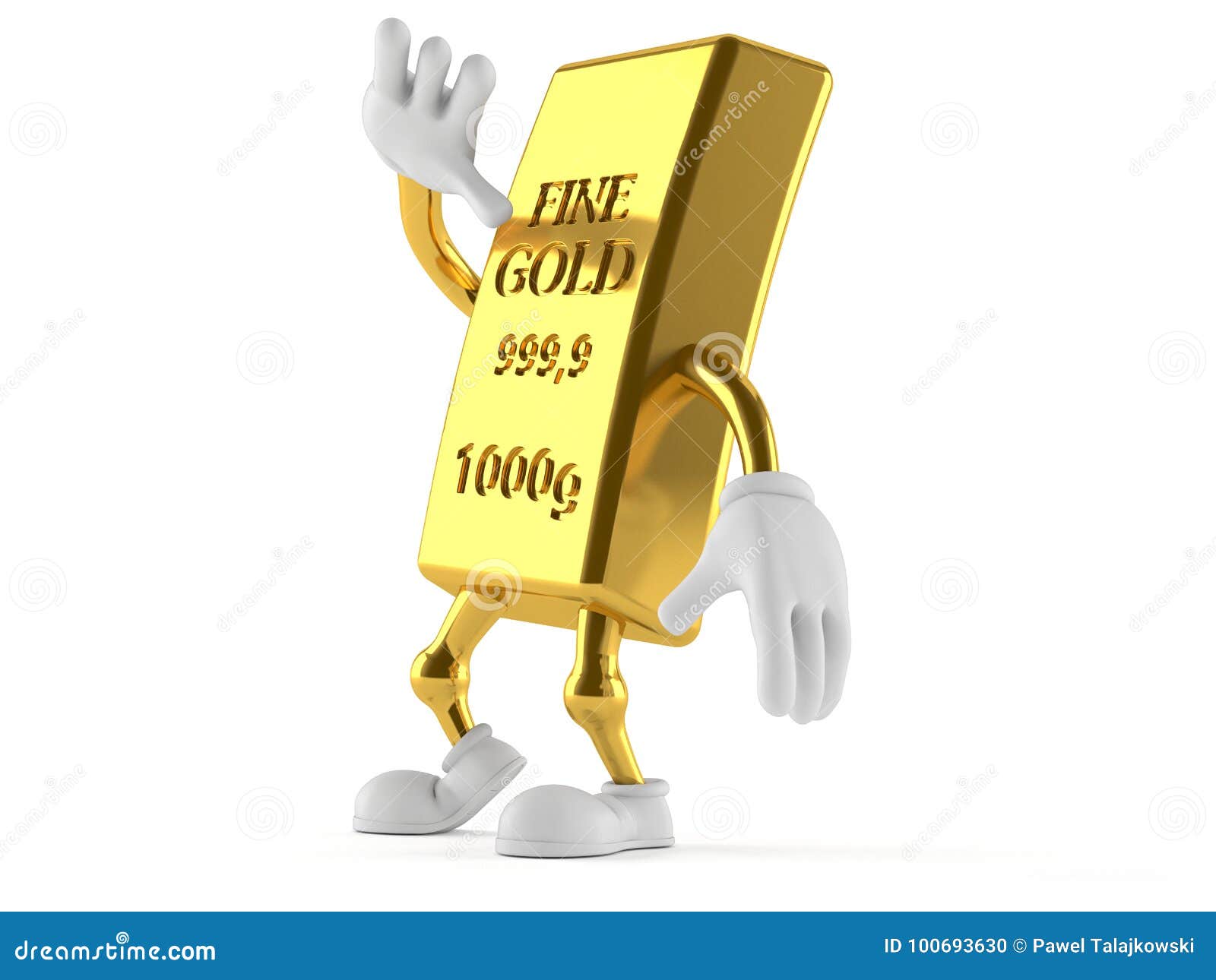 Gold character stock illustration. Illustration of looking - 100693630