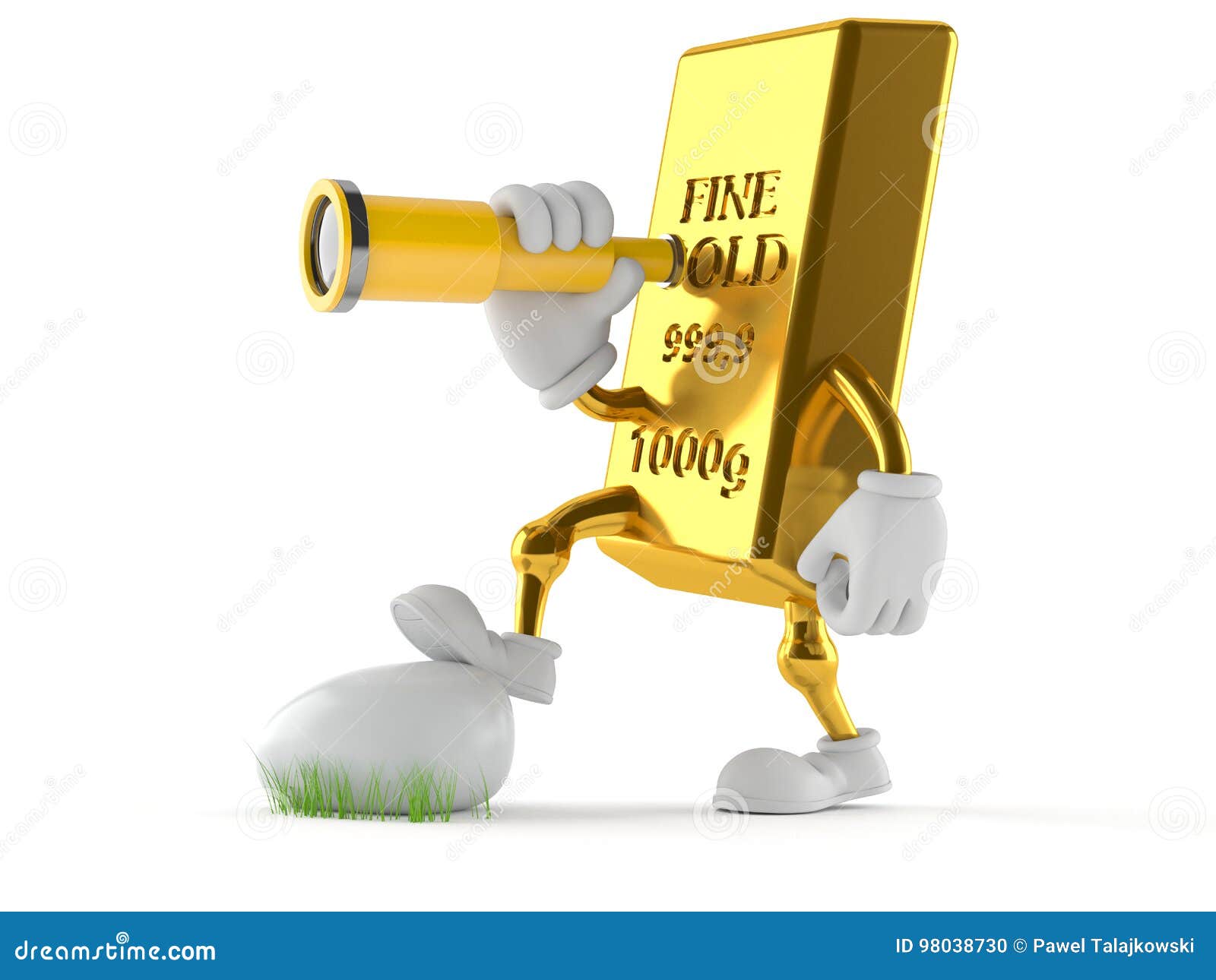 Gold Character Waving Race Flag Royalty-Free Stock Photography ...