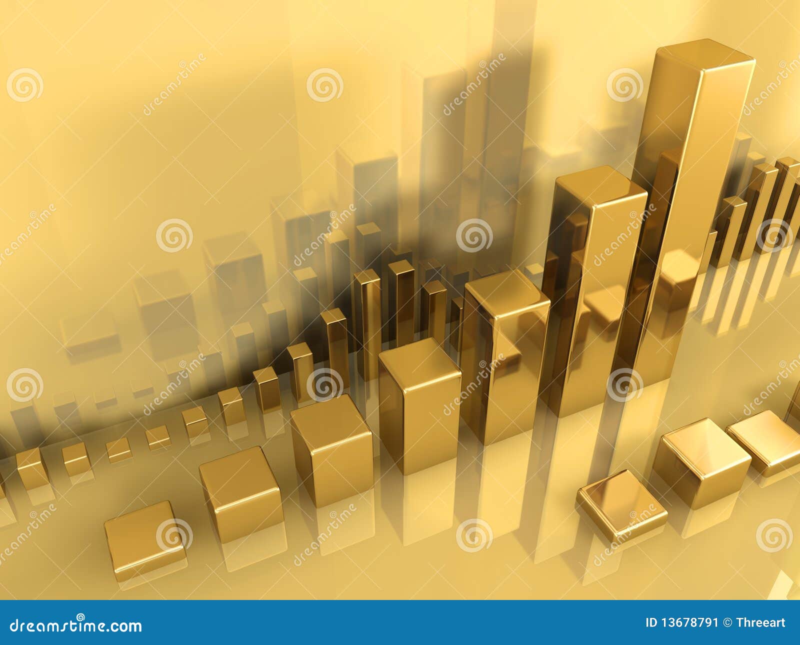 Gold Chart stock illustration. Illustration of render - 13678791