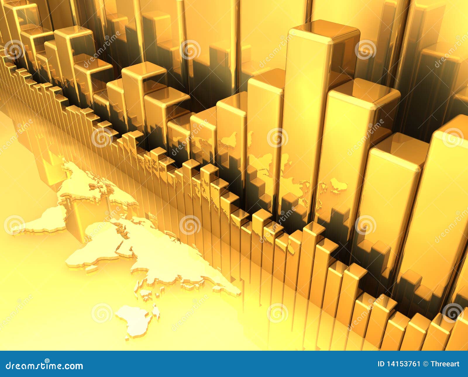 Gold Chart 3 stock illustration. Illustration of diagram - 14153761