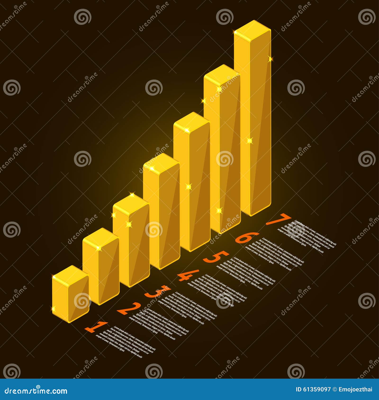 Gold Chart stock illustration. Illustration of marketing - 61359097