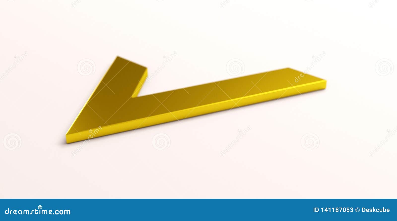 Gold Check Mark. 3D Render Illustration Stock Illustration ...