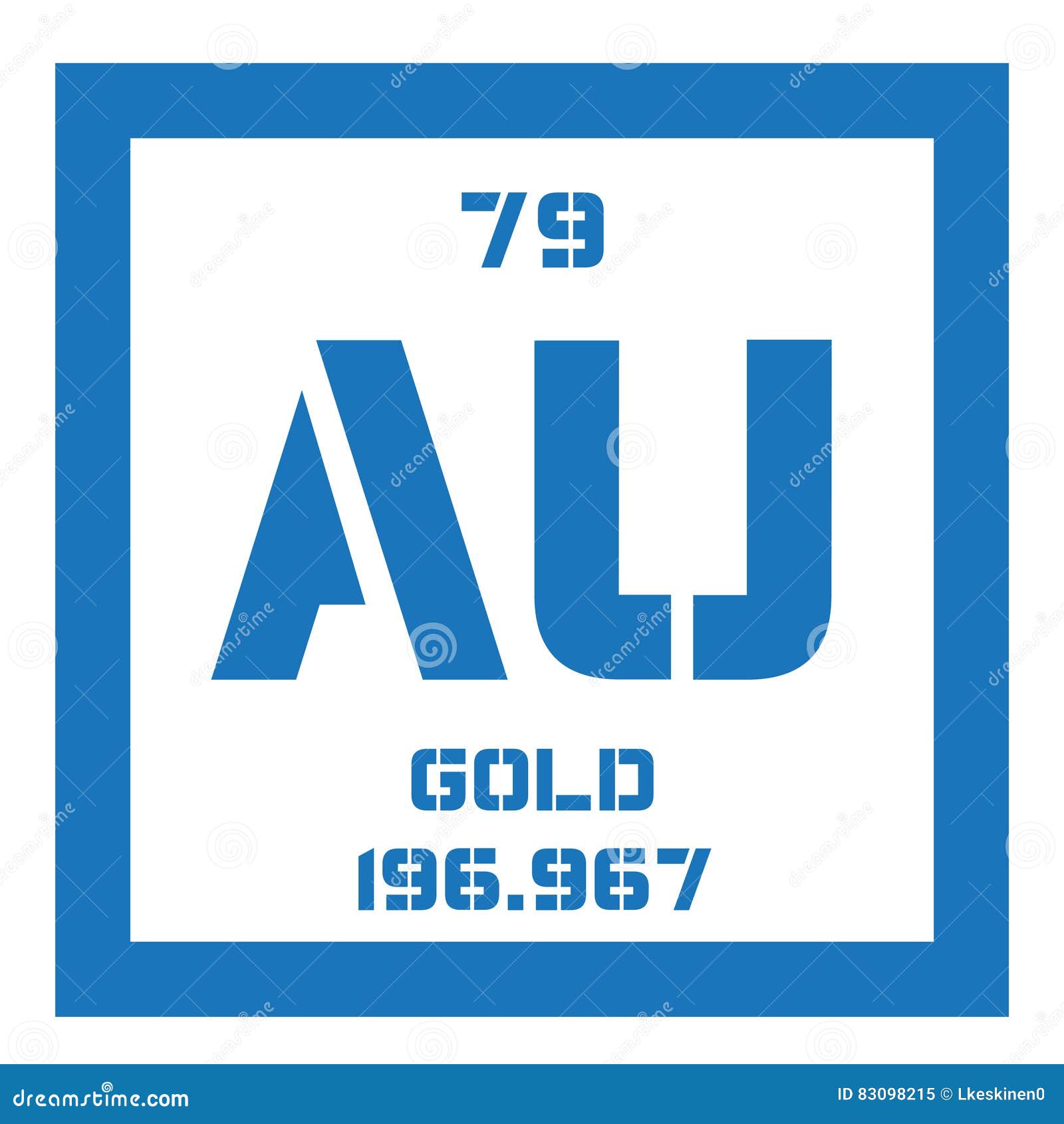 Gold Chemical Element With 79 Atomic Number, Atomic Mass And ...