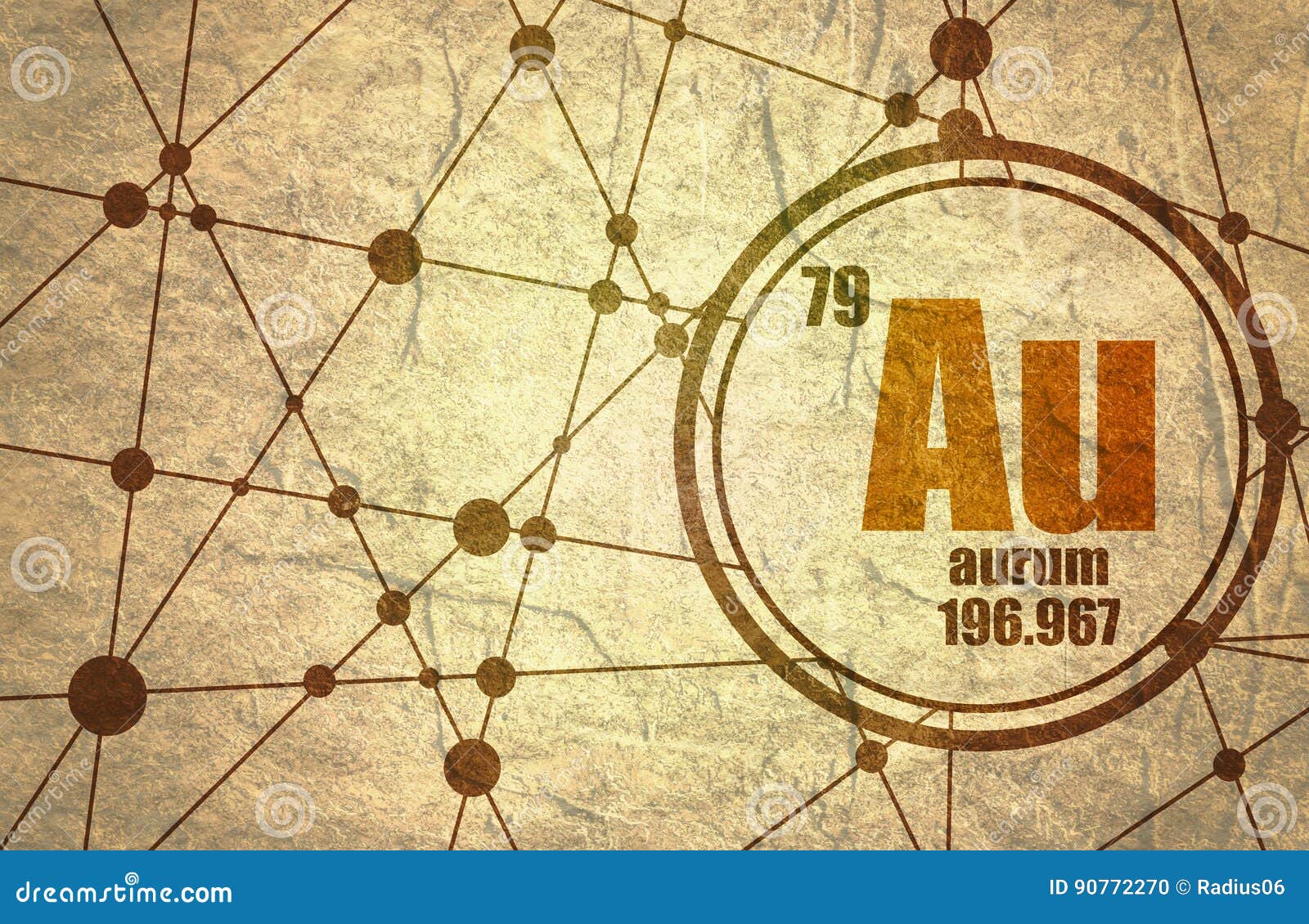 Gold chemical element. stock illustration. Illustration of metal - 90772270