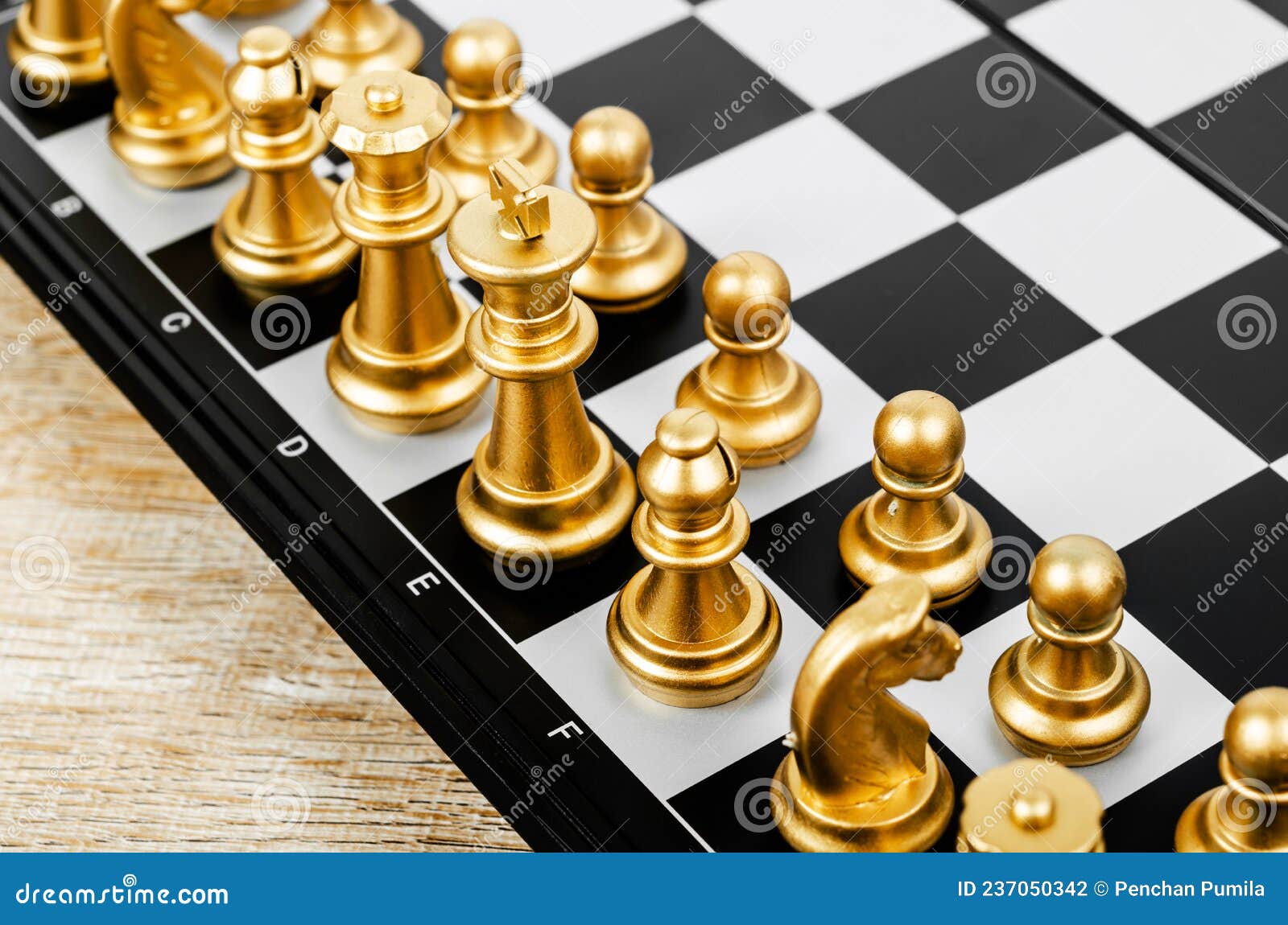 Gold Chess On Chess Board Game For Business Metaphor Leadership Royalty ...
