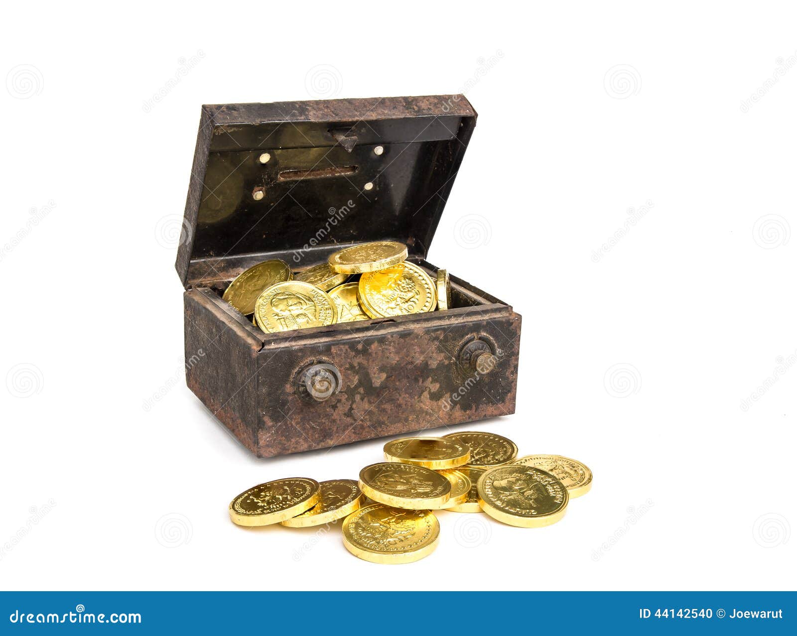 Gold chest stock photo. Image of money, metal, iron, treasure - 44142540