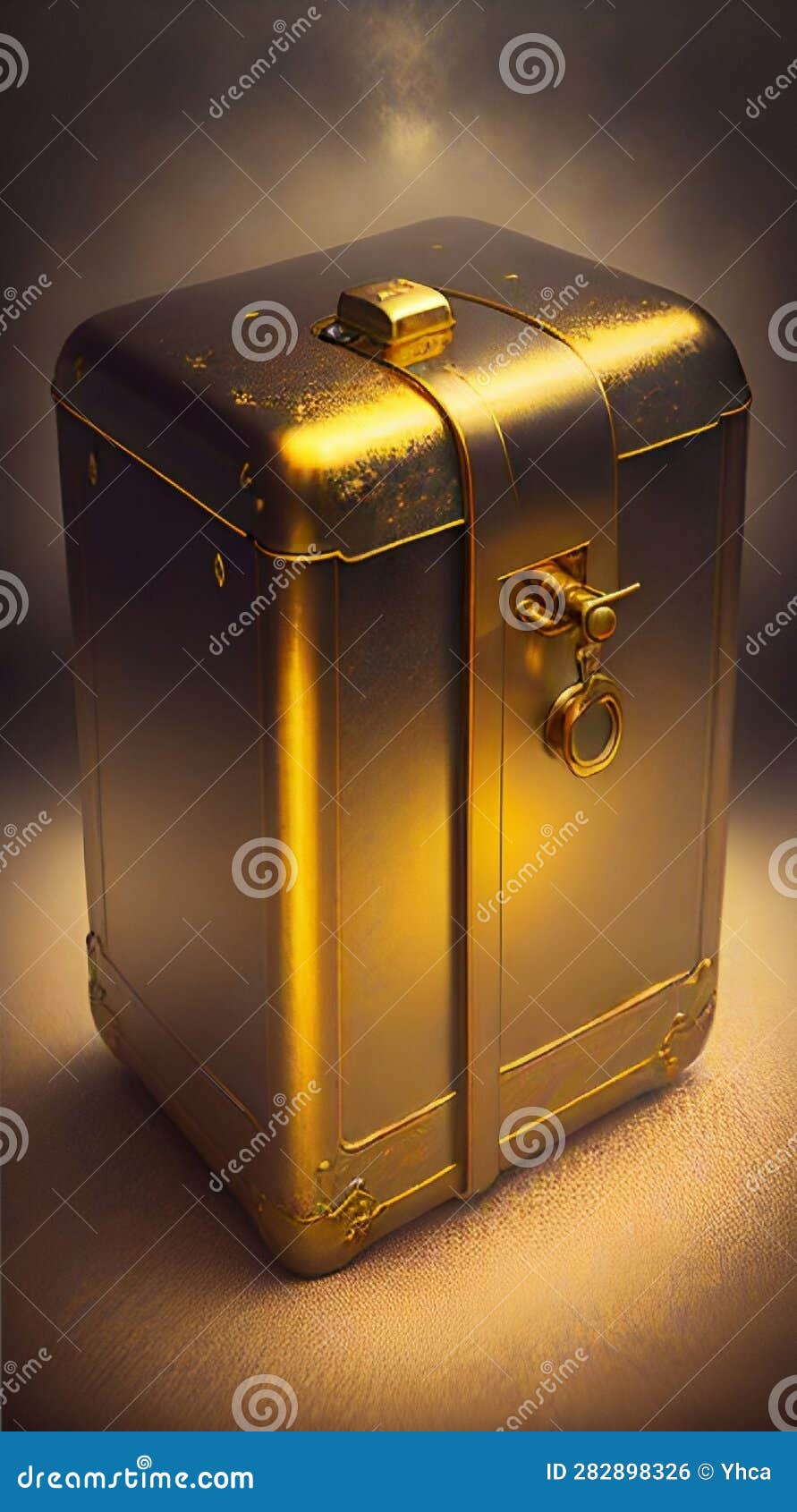 Gold Chest Isolated On White Background. Royalty-Free Stock Photo ...