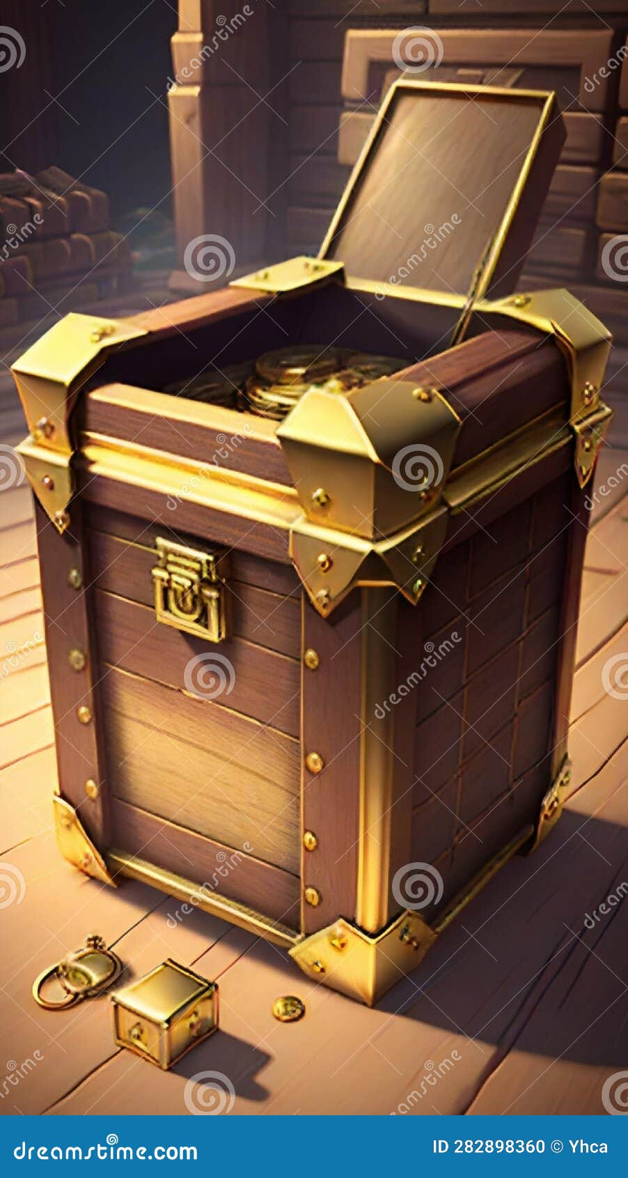 Gold Chest Illustration Artificial Intelligence Artwork Generated Stock ...