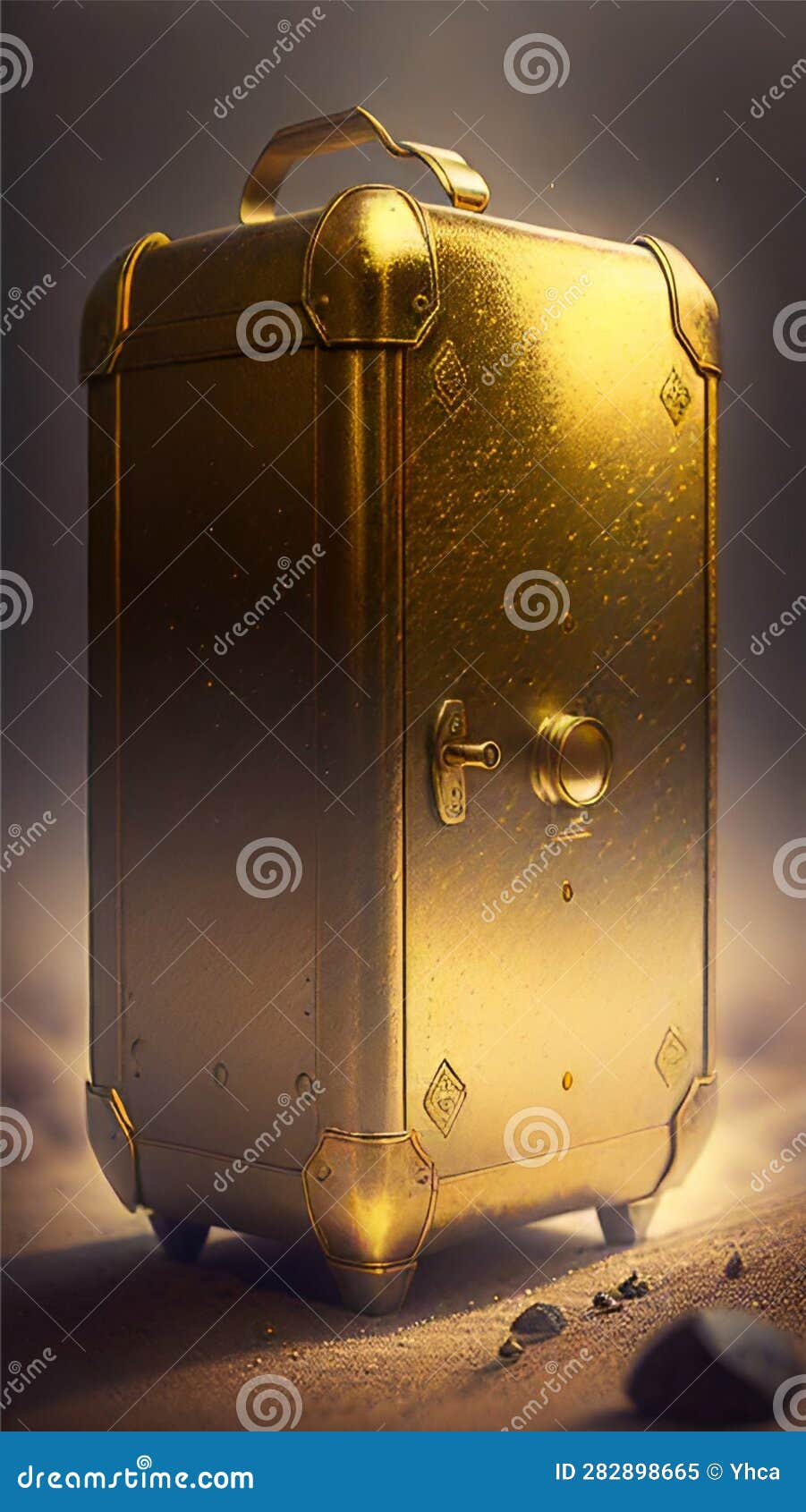 Gold Chest Isolated On White Background. Royalty-Free Stock Image ...