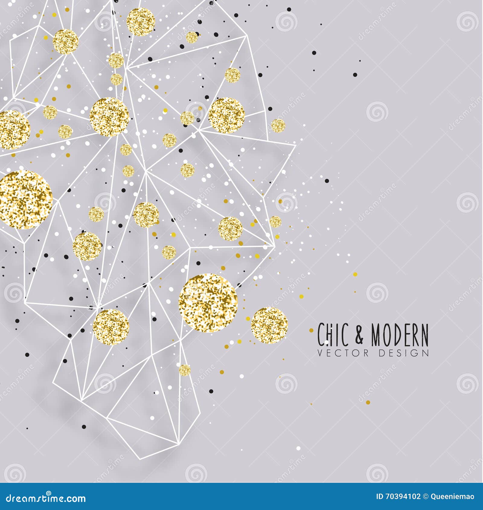 Gold Chic Background Vector Design Element Stock Illustration ...