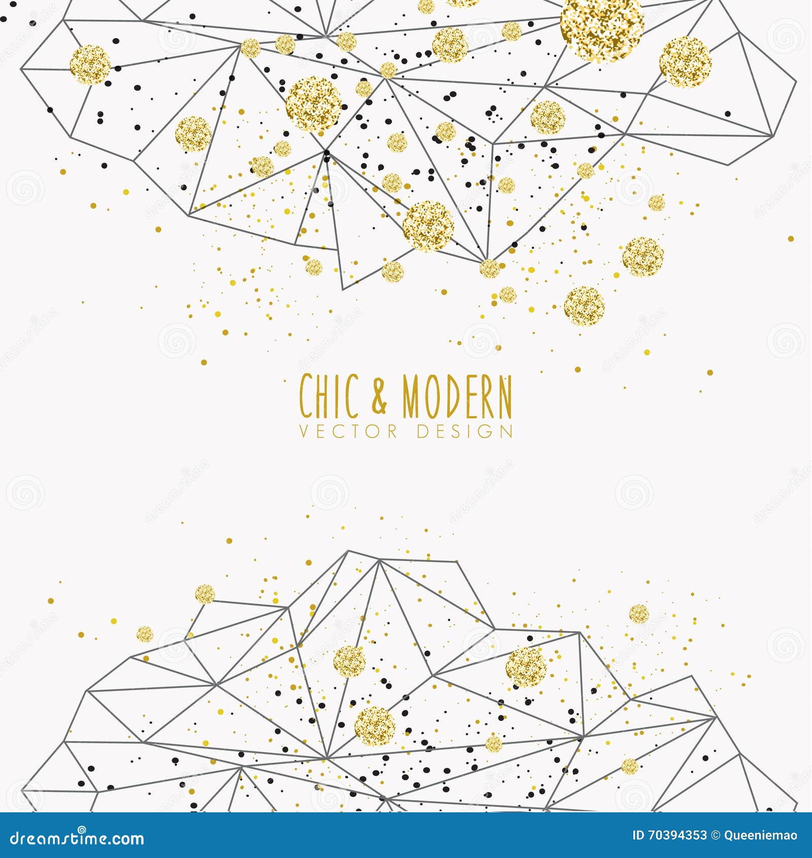 Gold Chic Background Vector Design Element Stock Illustration ...