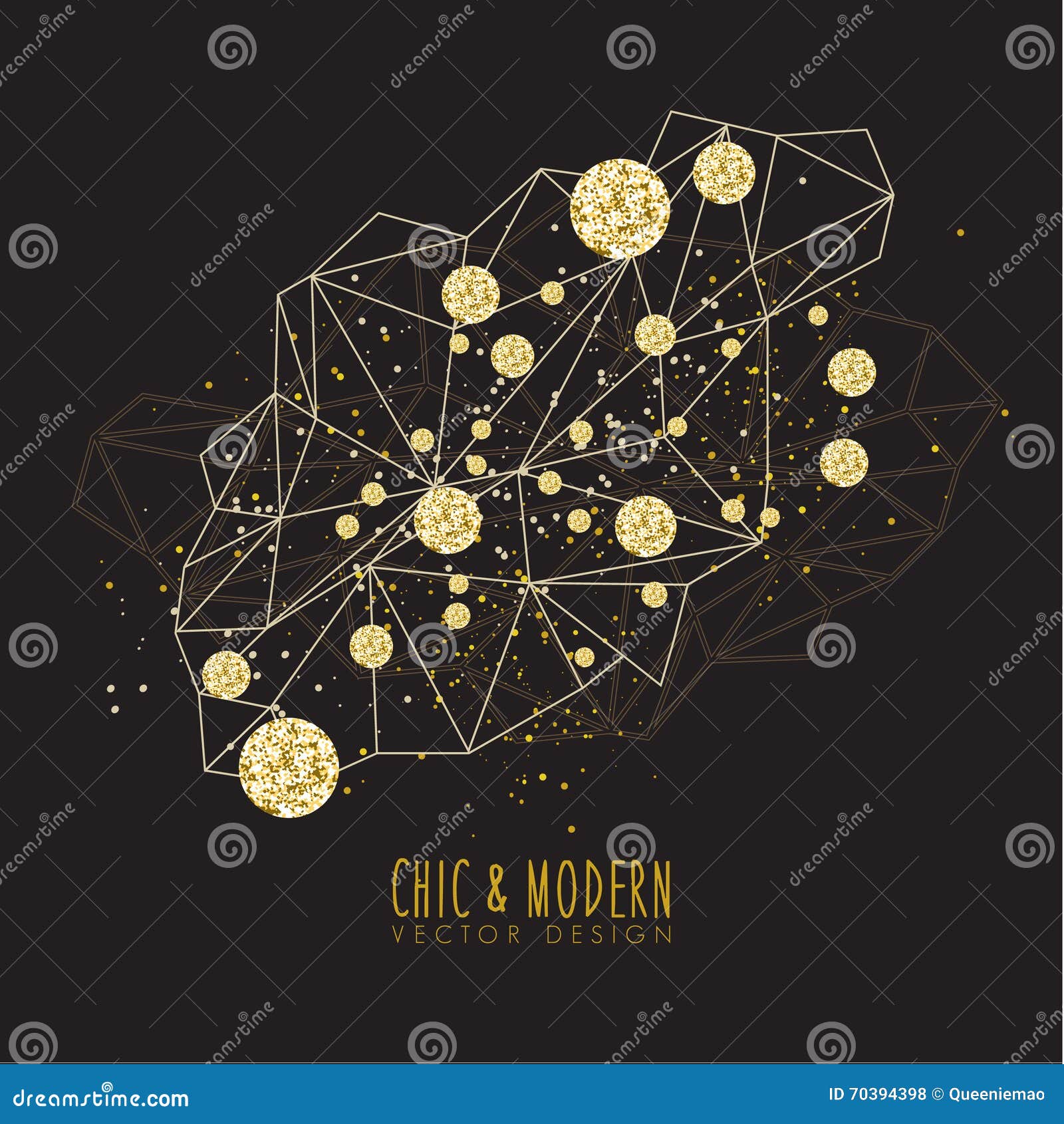 Gold Chic Background Vector Design Element Stock Illustration ...
