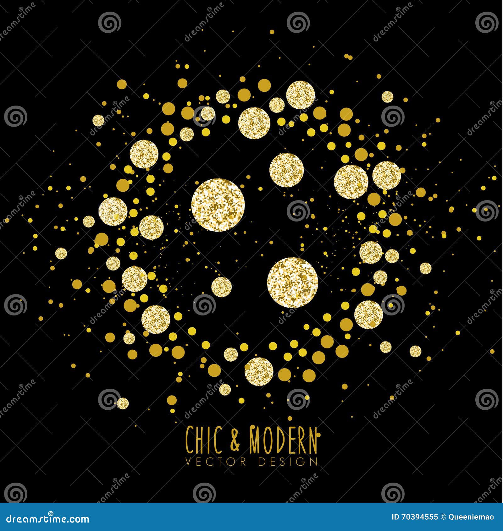 Gold Chic Background Vector Design Element Stock Illustration ...