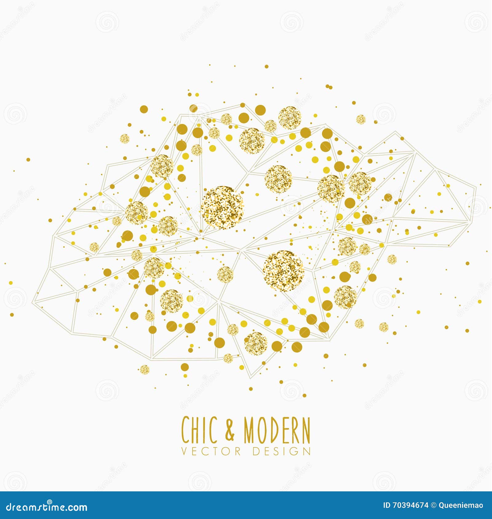 Gold Chic Background Vector Design Element Stock Illustration ...