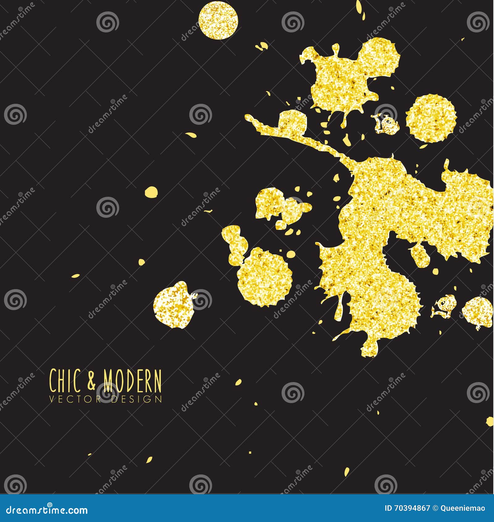 Gold Chic Background Vector Design Element Stock Illustration ...