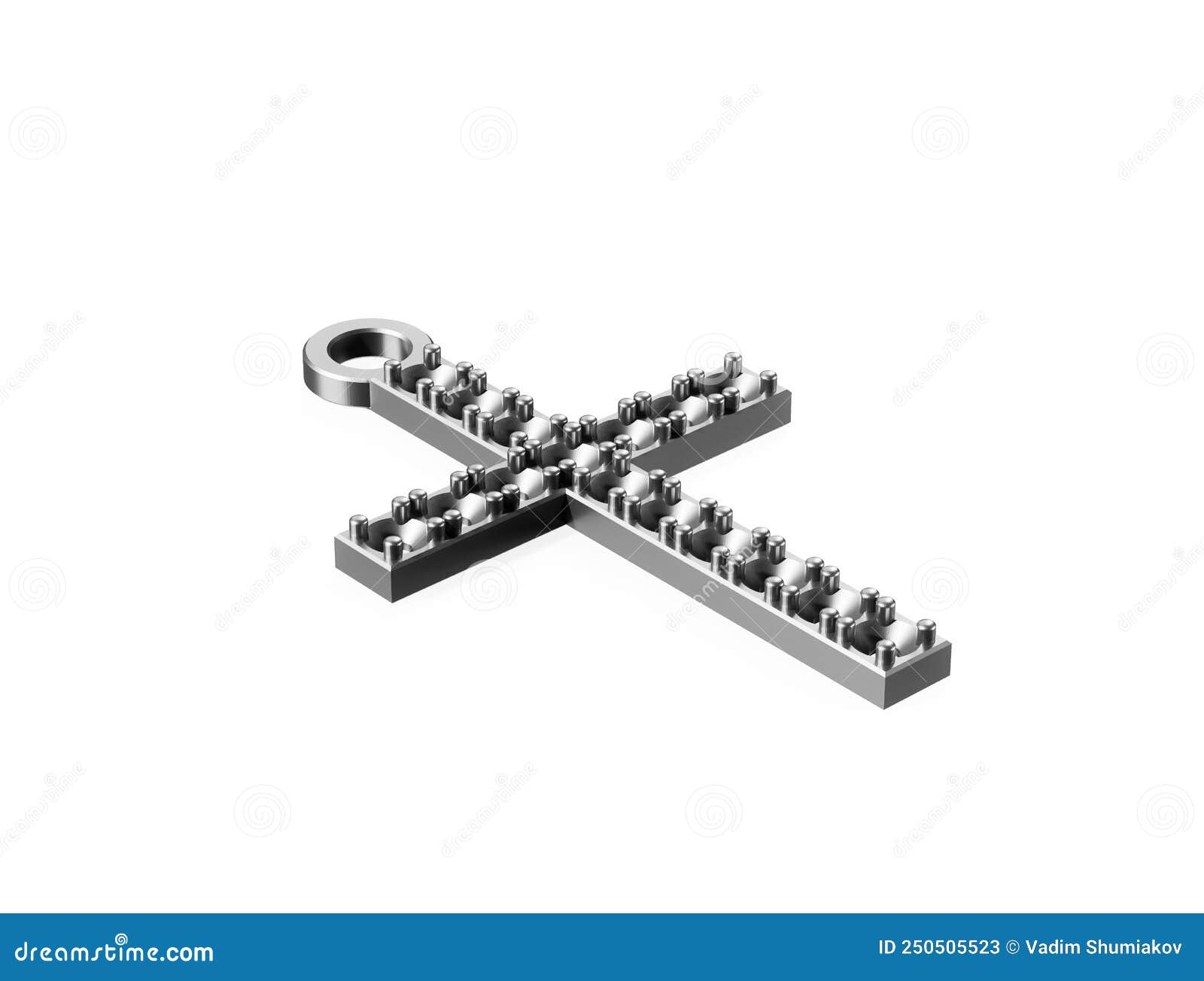 Gold Christian Cross 3d Render Stock Illustration - Illustration of ...