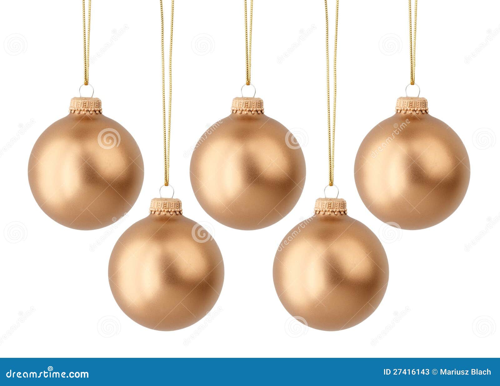 Gold Christmas balls stock image. Image of ball, decorations - 27416143