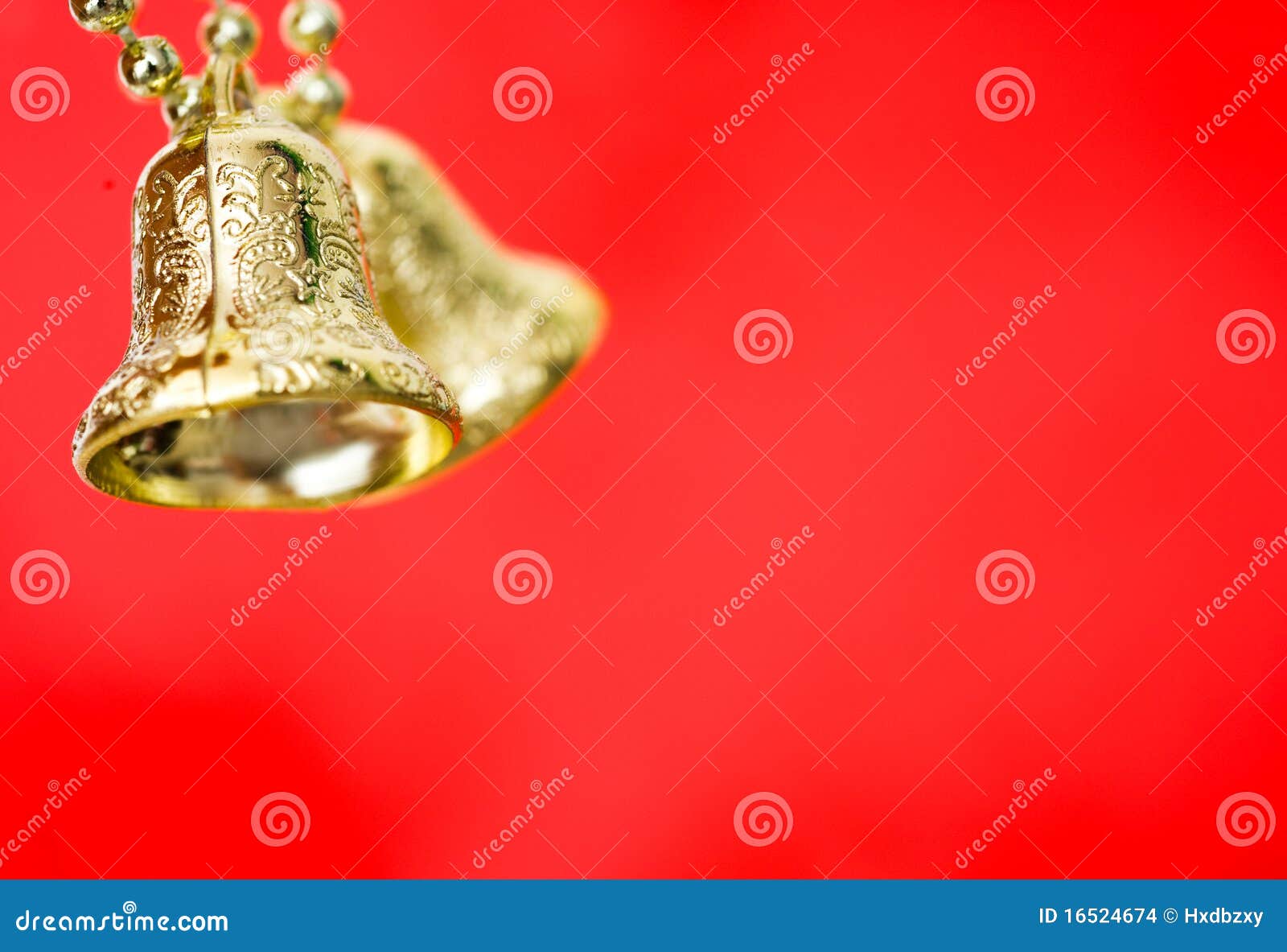 Gold christmas bells stock photo. Image of festiva, celebration - 16524674