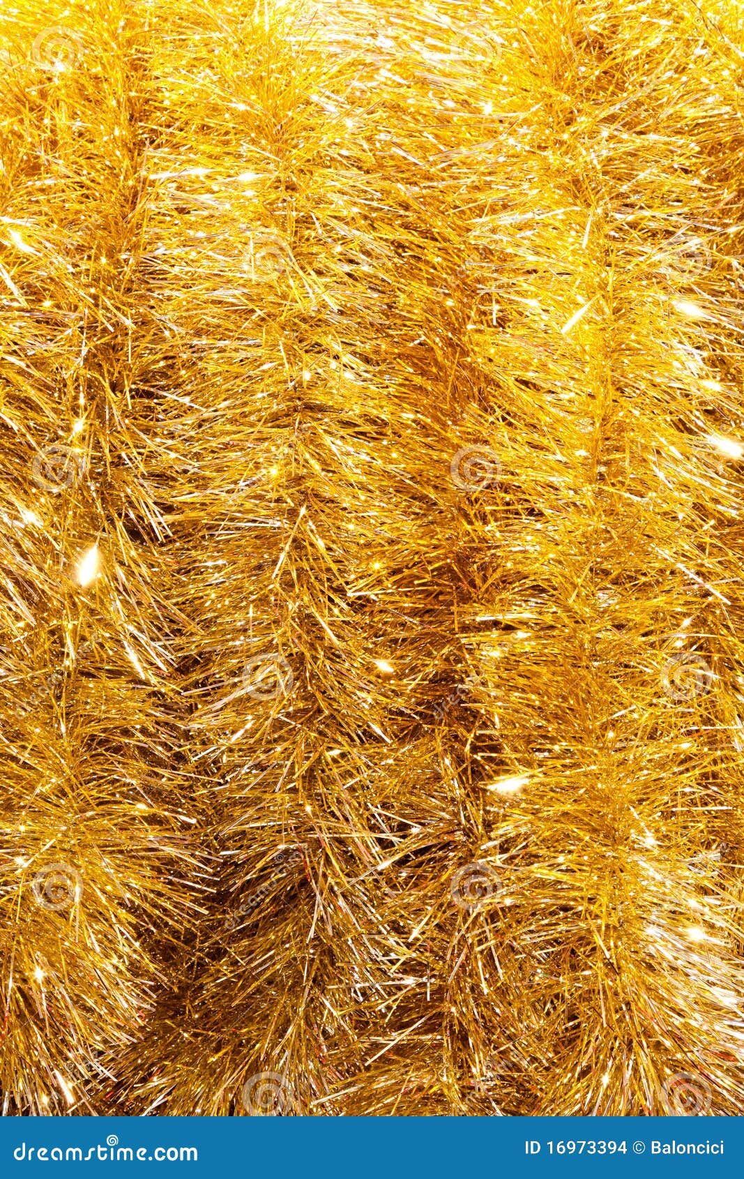 Gold Christmas lametta stock photo. Image of trimmings - 16973394