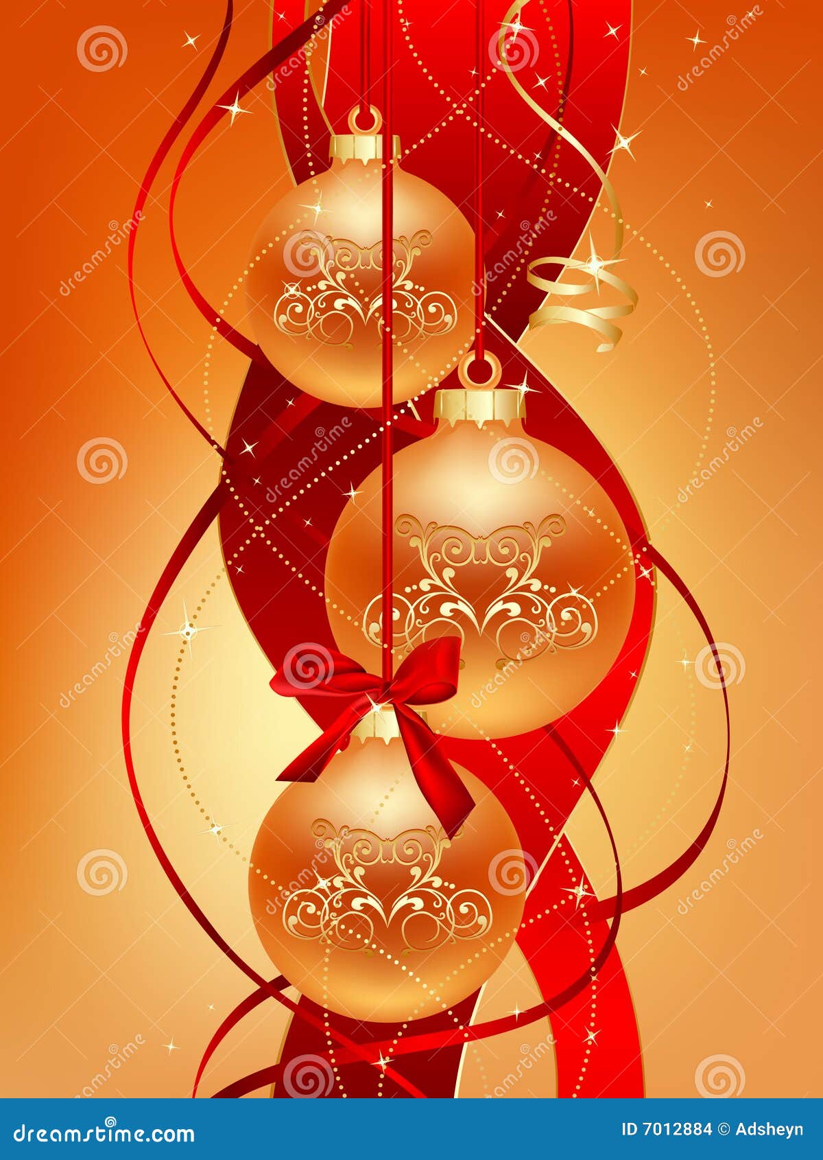 Gold_christmas_postcard stock vector. Illustration of decorative - 7012884