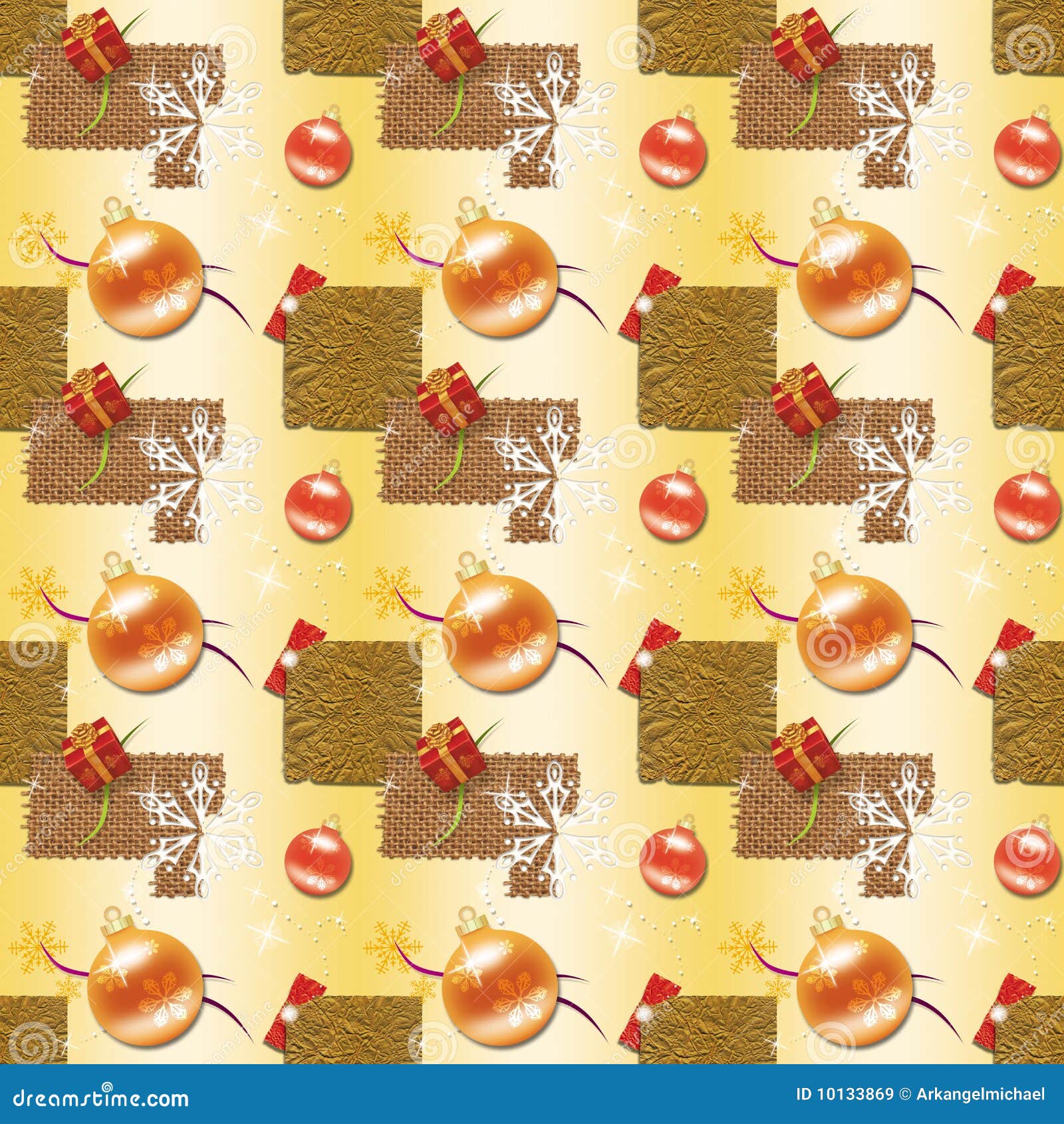 Gold Christmas Wrapping Paper Stock Illustration - Illustration of ...