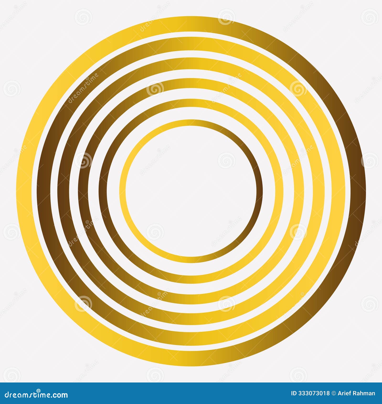 Gold Circle Design Element Isolated on White Background Stock Vector ...