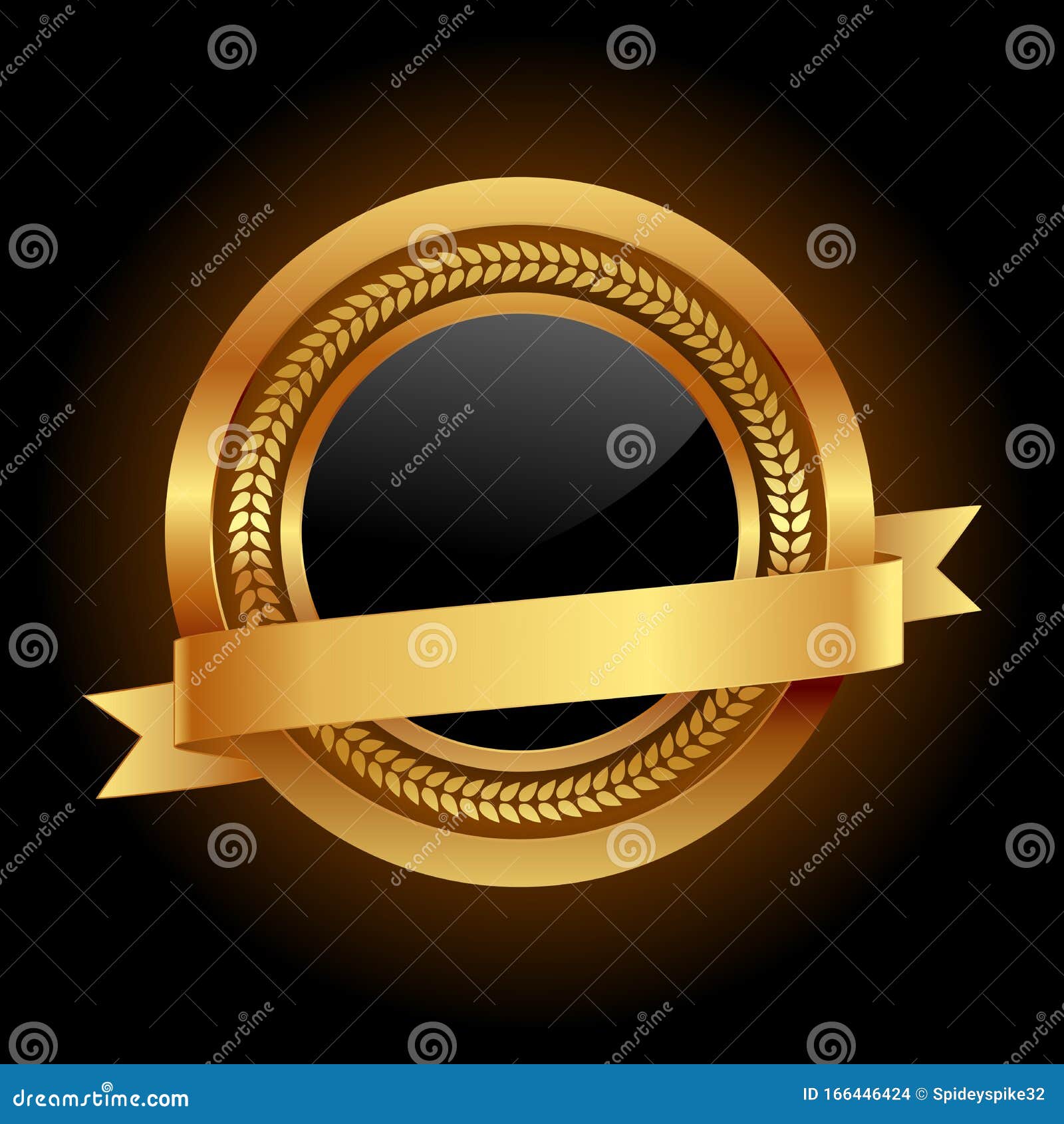 Gold Circle Emblem Abisolierte Vector-Illustration Vektor Abbildung ...