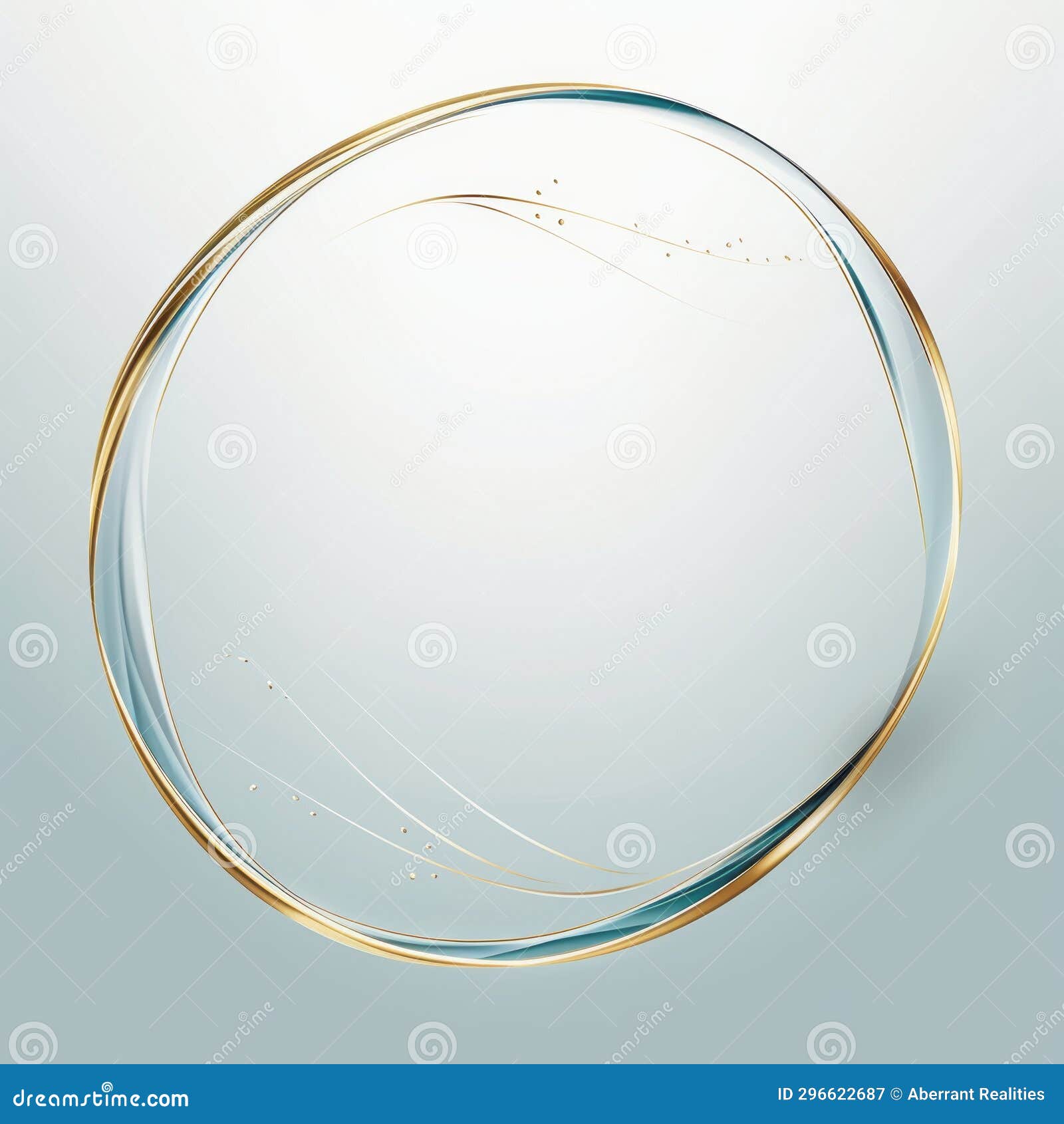 A Gold Circle Frame on a Gray Background Stock Illustration ...