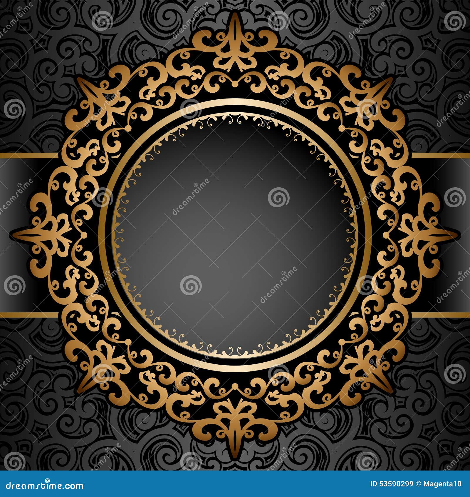 Circle Frame Gold Vintage Stock Illustrations – 29,215 Circle Frame ...