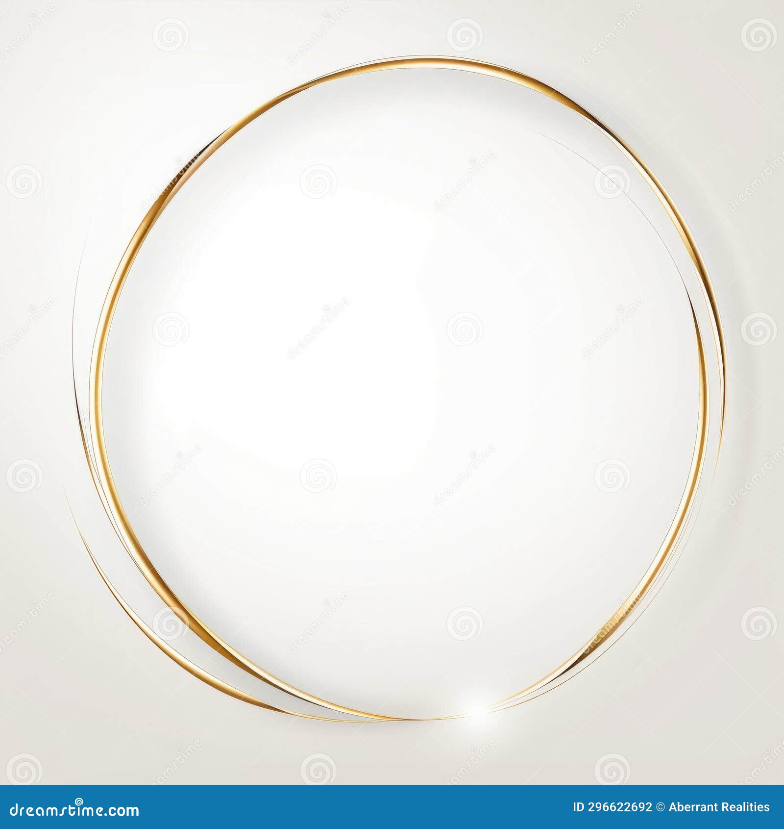 A Gold Circle Frame on a White Background Stock Illustration ...