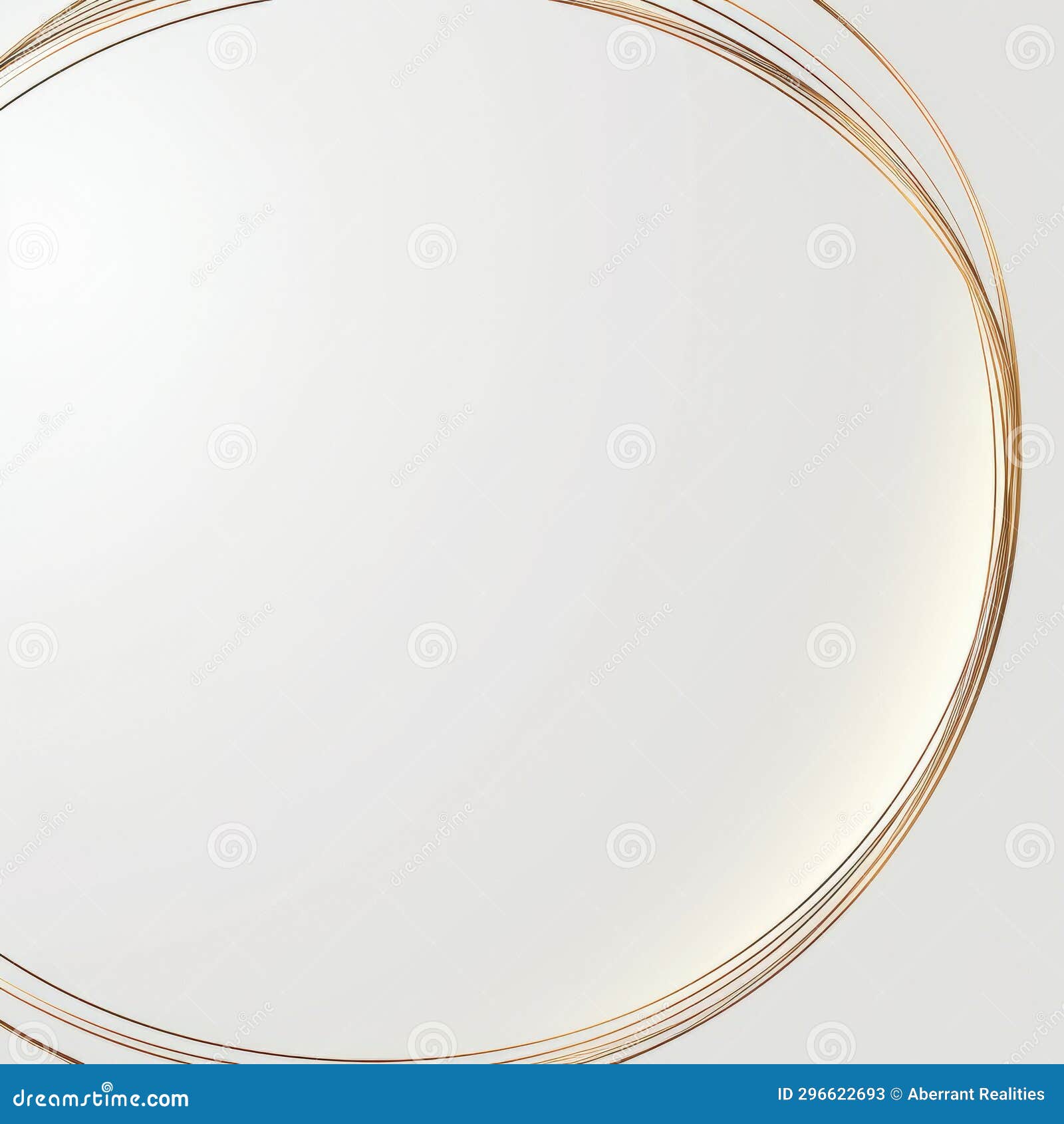 A Gold Circle Frame on a White Background Stock Illustration ...