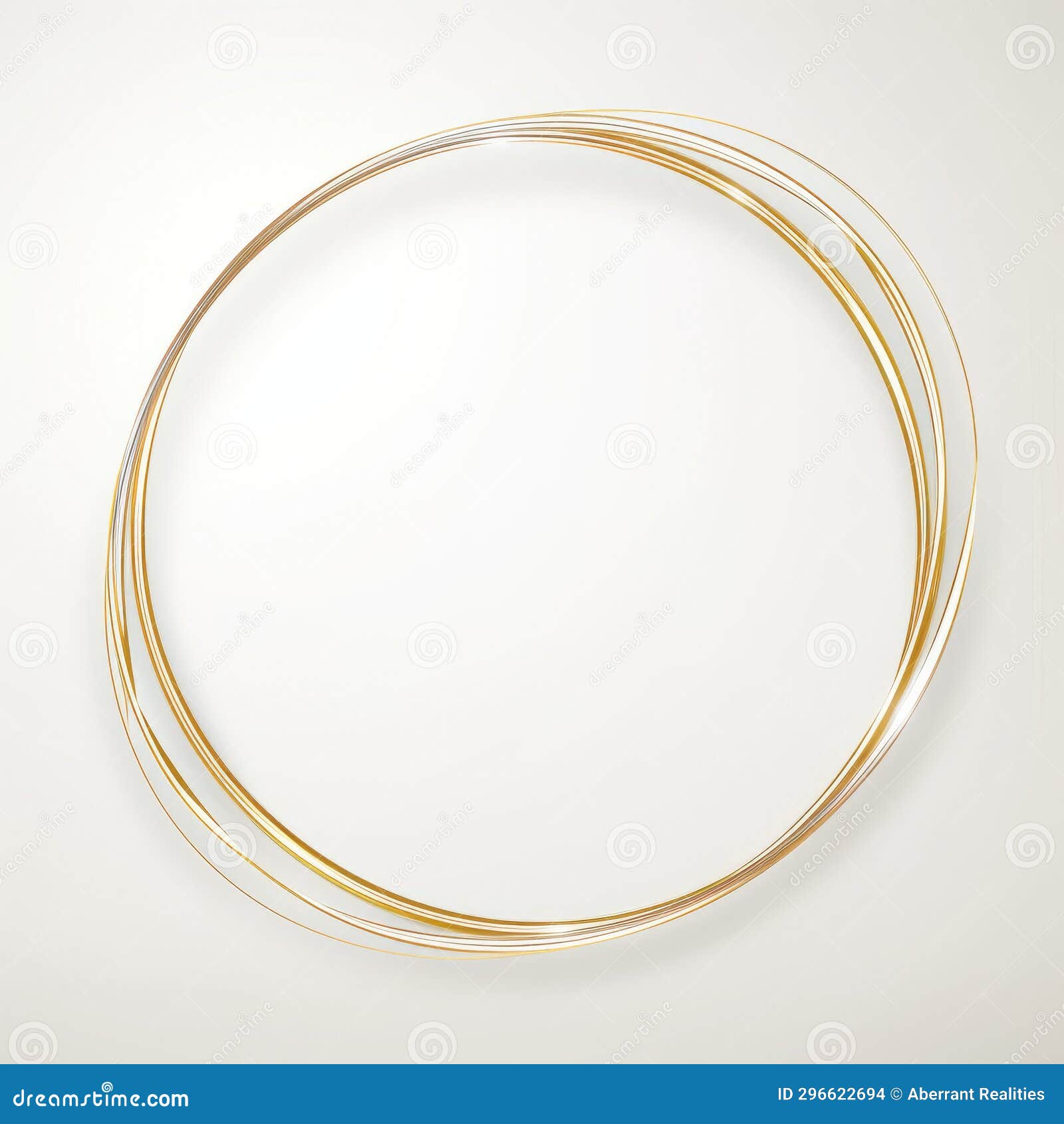 A Gold Circle Frame on a White Background Stock Illustration ...