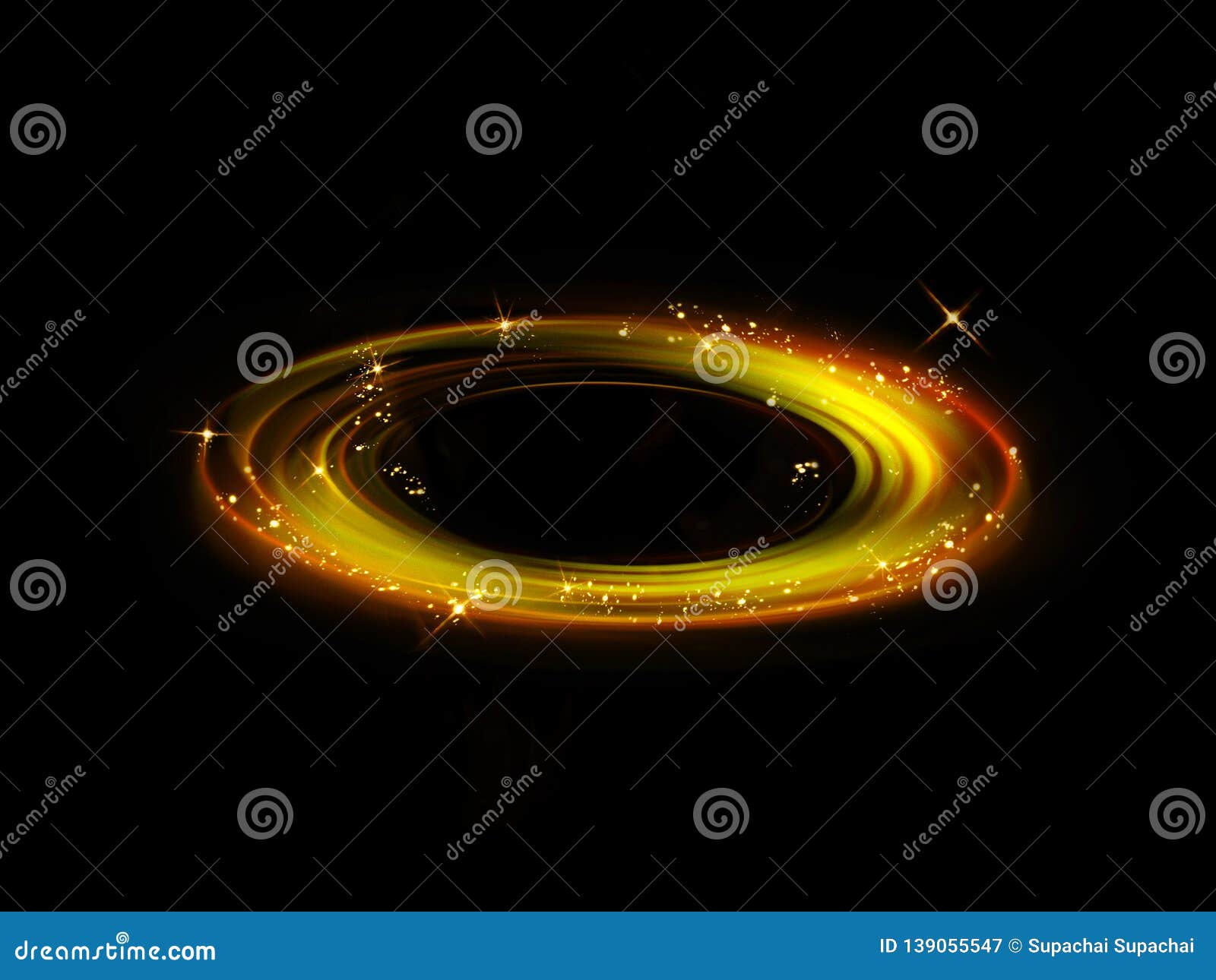 Gold circle light effect stock illustration. Illustration of gold ...