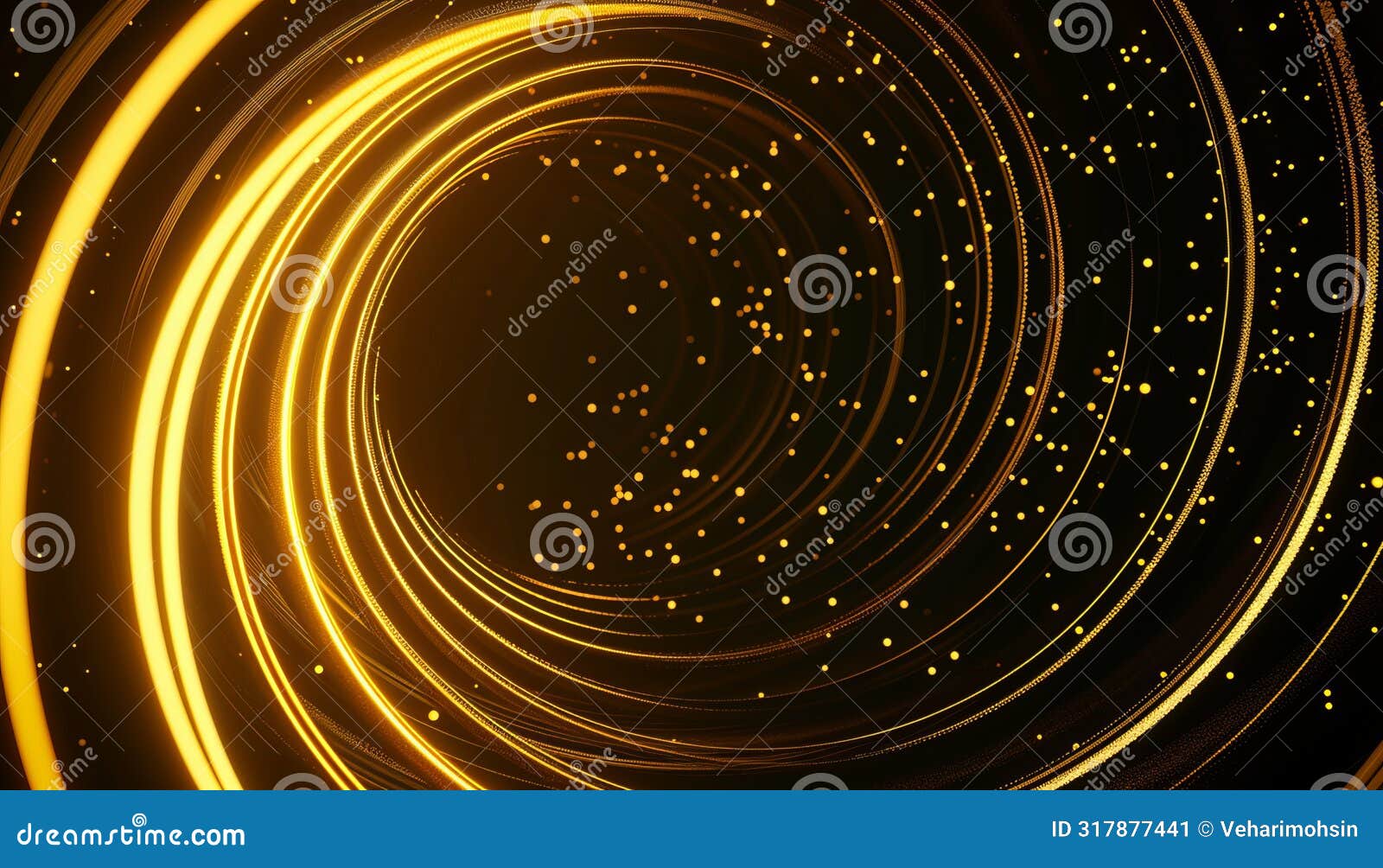 Gold Circle Line Abstract Background. Stock Illustration - Illustration ...