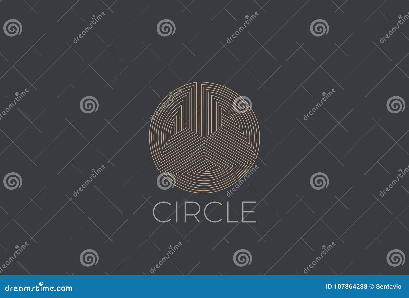 Gold Circle Luxury Fashion Infinity Loop Logo Vect Stock Illustration ...