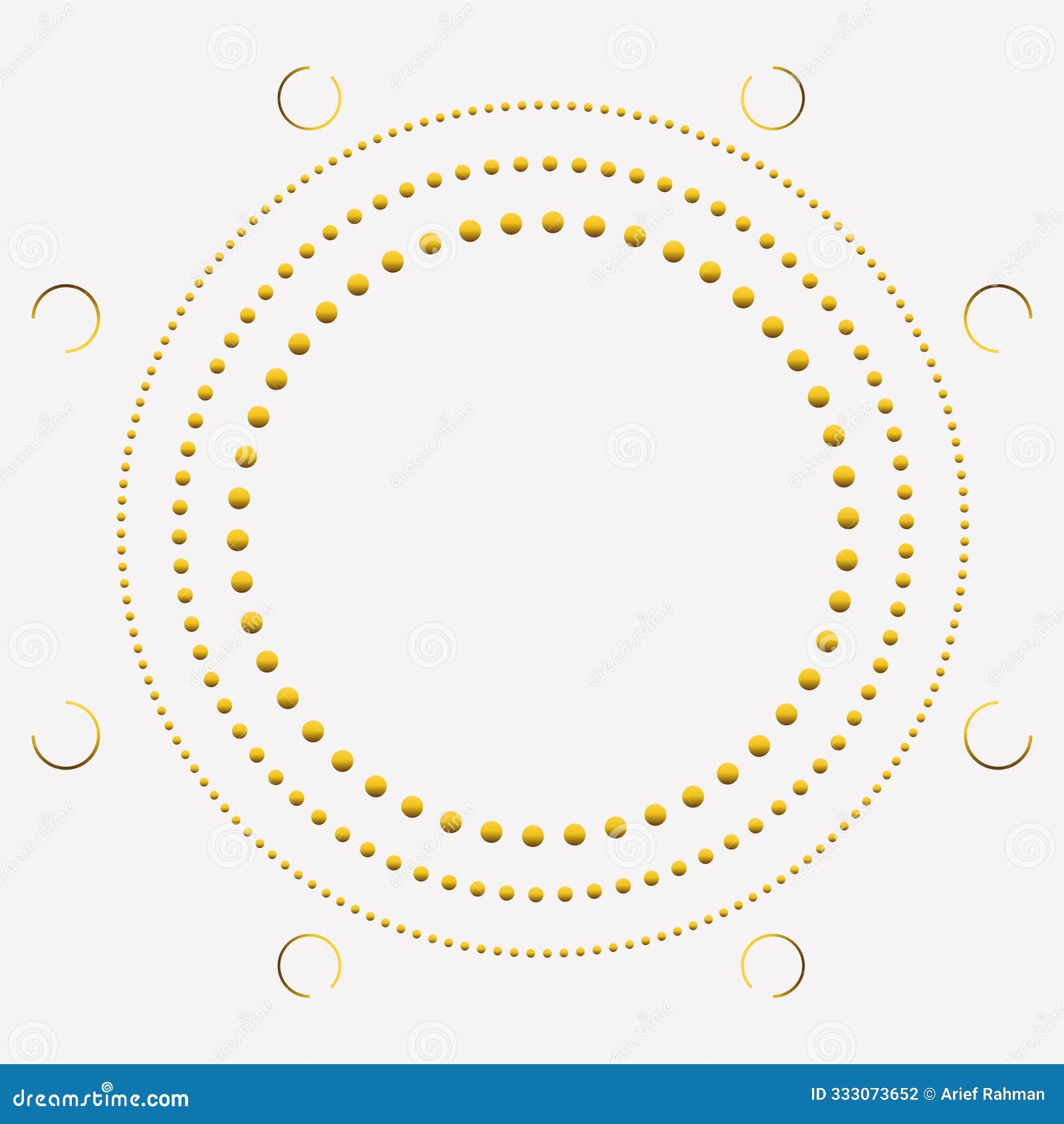 Gold Circle Design Element Isolated on White Background Stock Vector ...