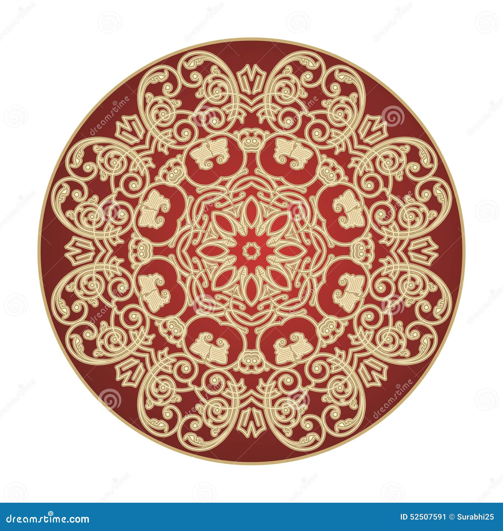 Gold circle pattern stock vector. Illustration of yellow - 52507591