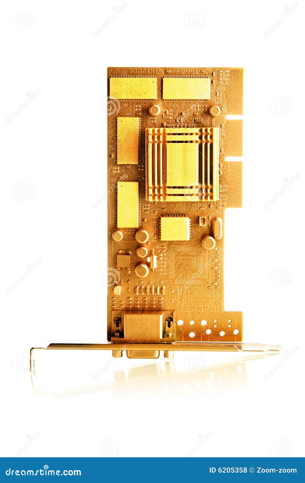 Gold circuit board stock photo. Image of isolated, complexity - 6205358