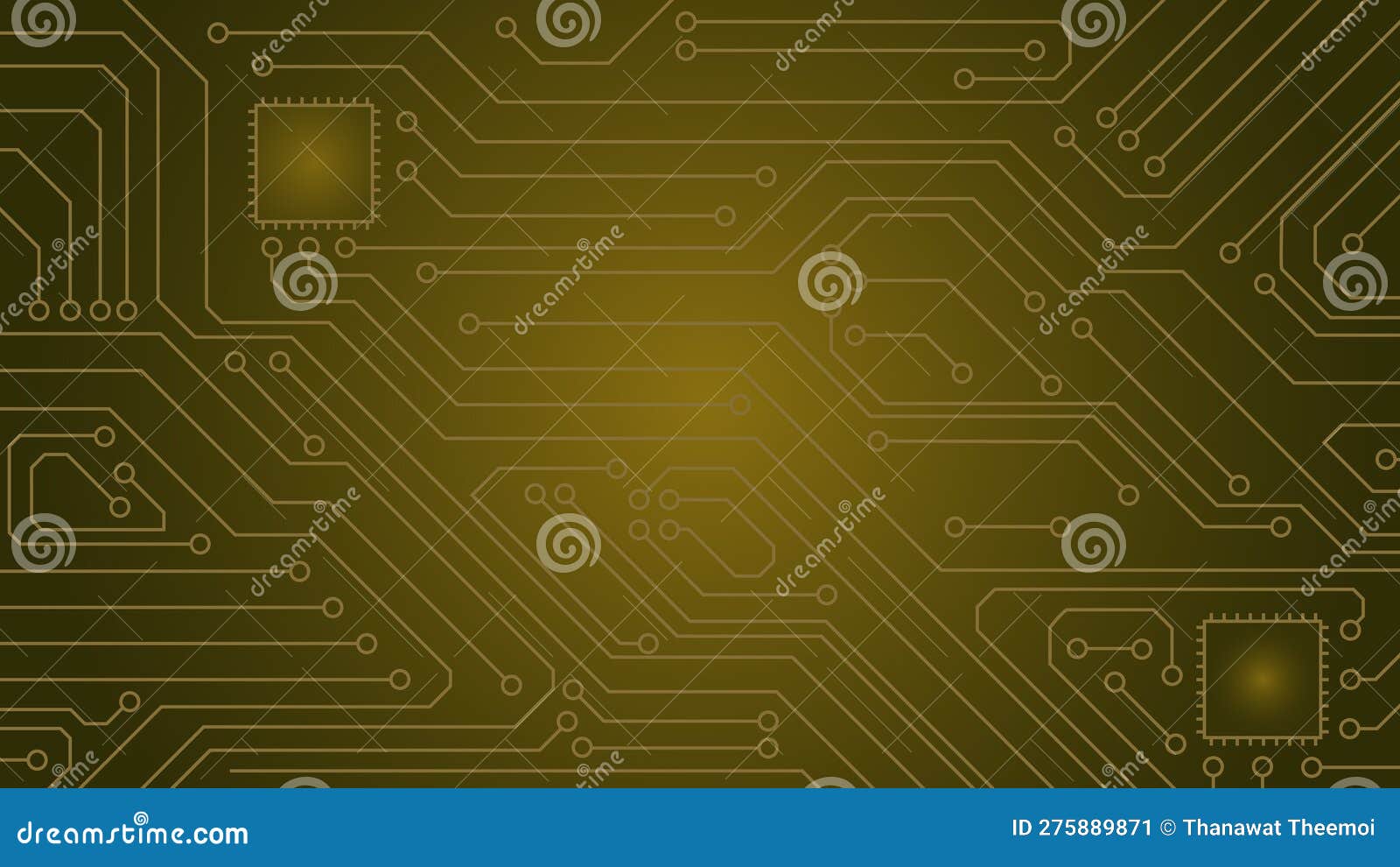 Gold Circuit Board Pattern Background Image. Ultra High Definition ...