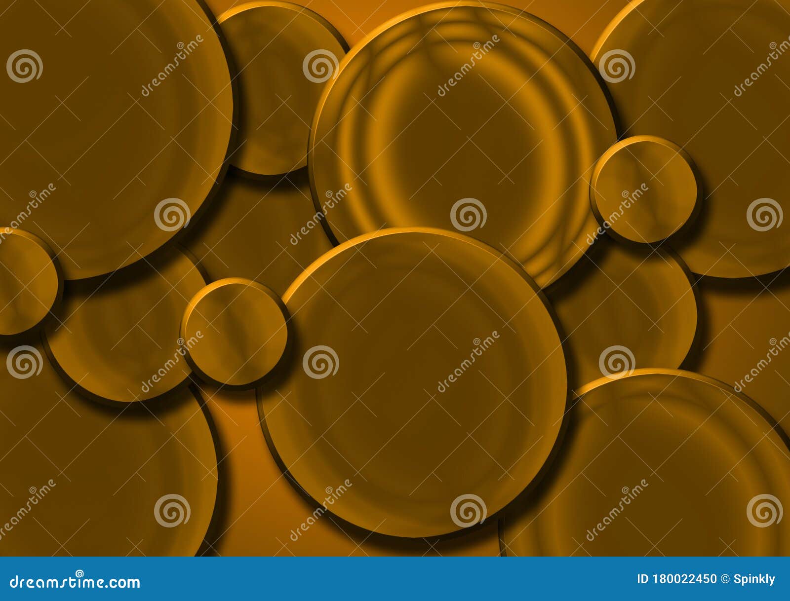 Gold Circular Shaped Background Design for Wallpaper Stock Illustration ...