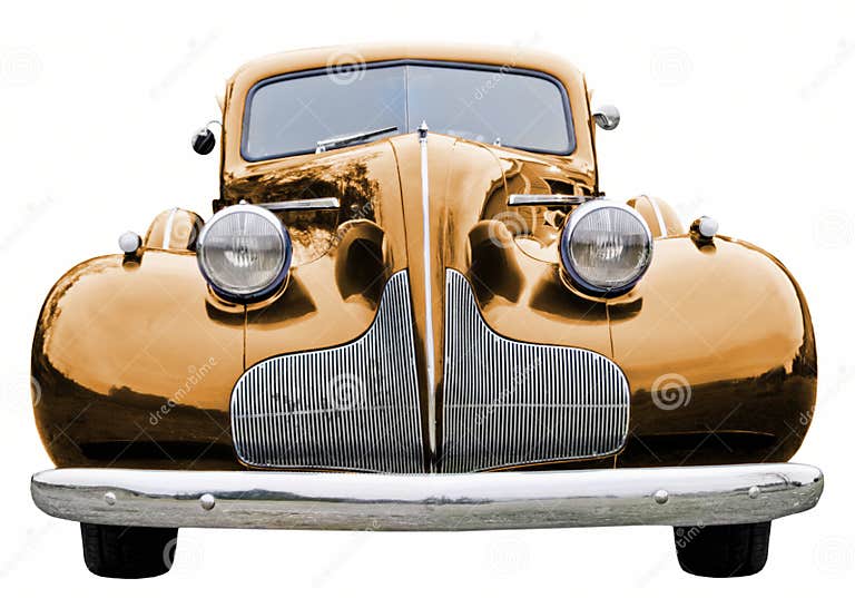 Gold Classic Car stock photo. Image of coupe, gold, expensive - 5810378