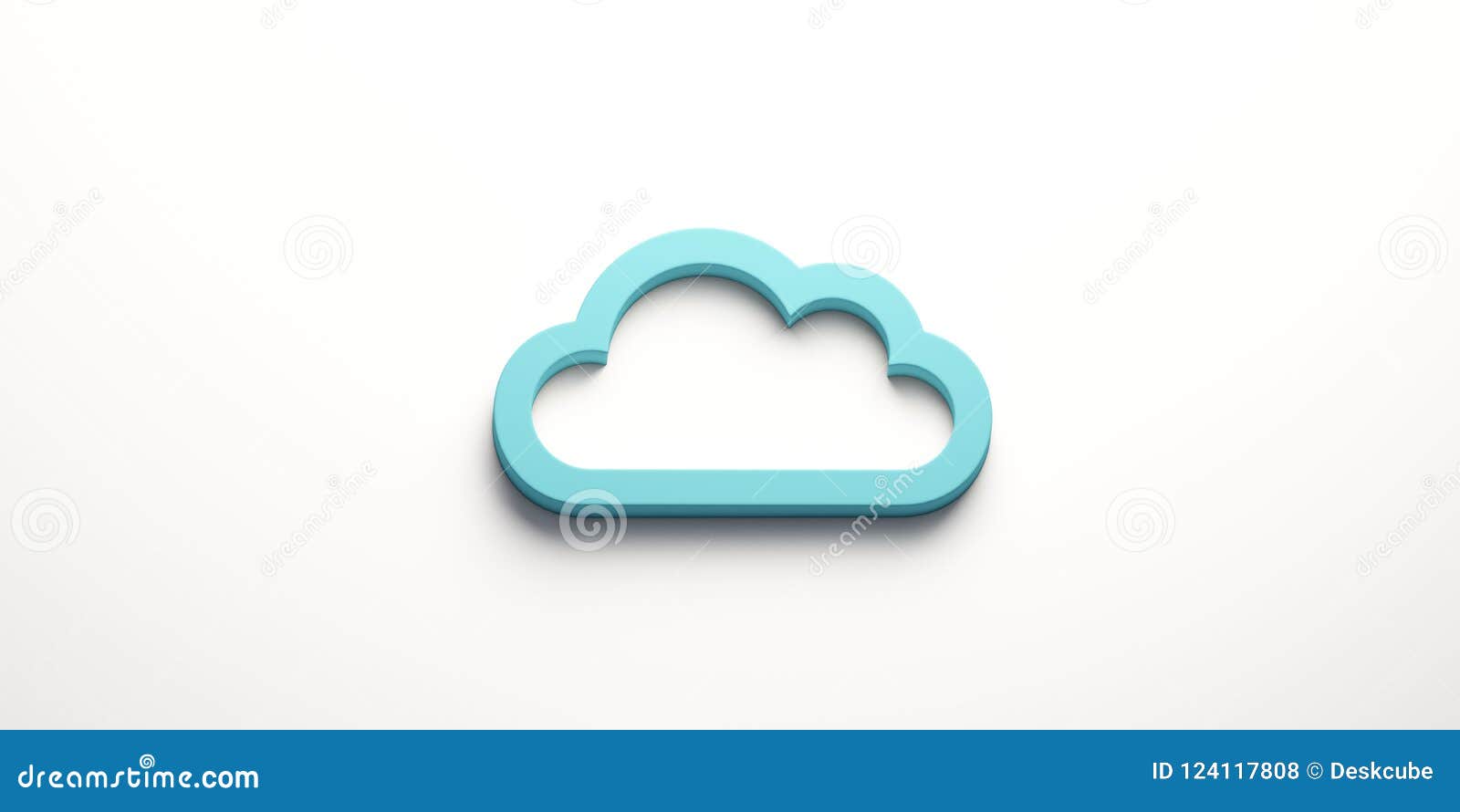Cloud Computing Logo. 3D Rendering Illustration Stock Illustration ...