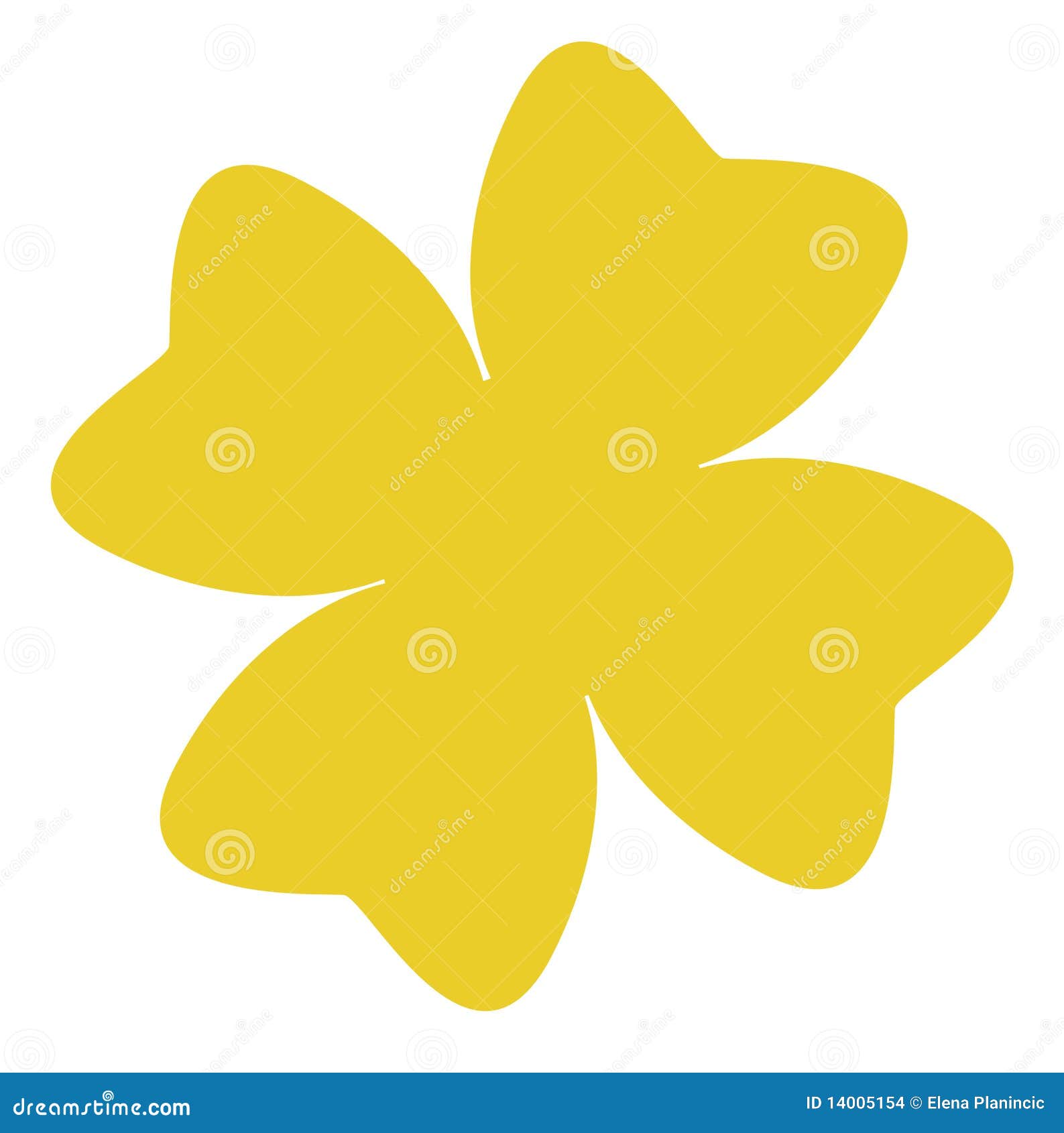 Gold clover stock vector. Illustration of decorative - 14005154