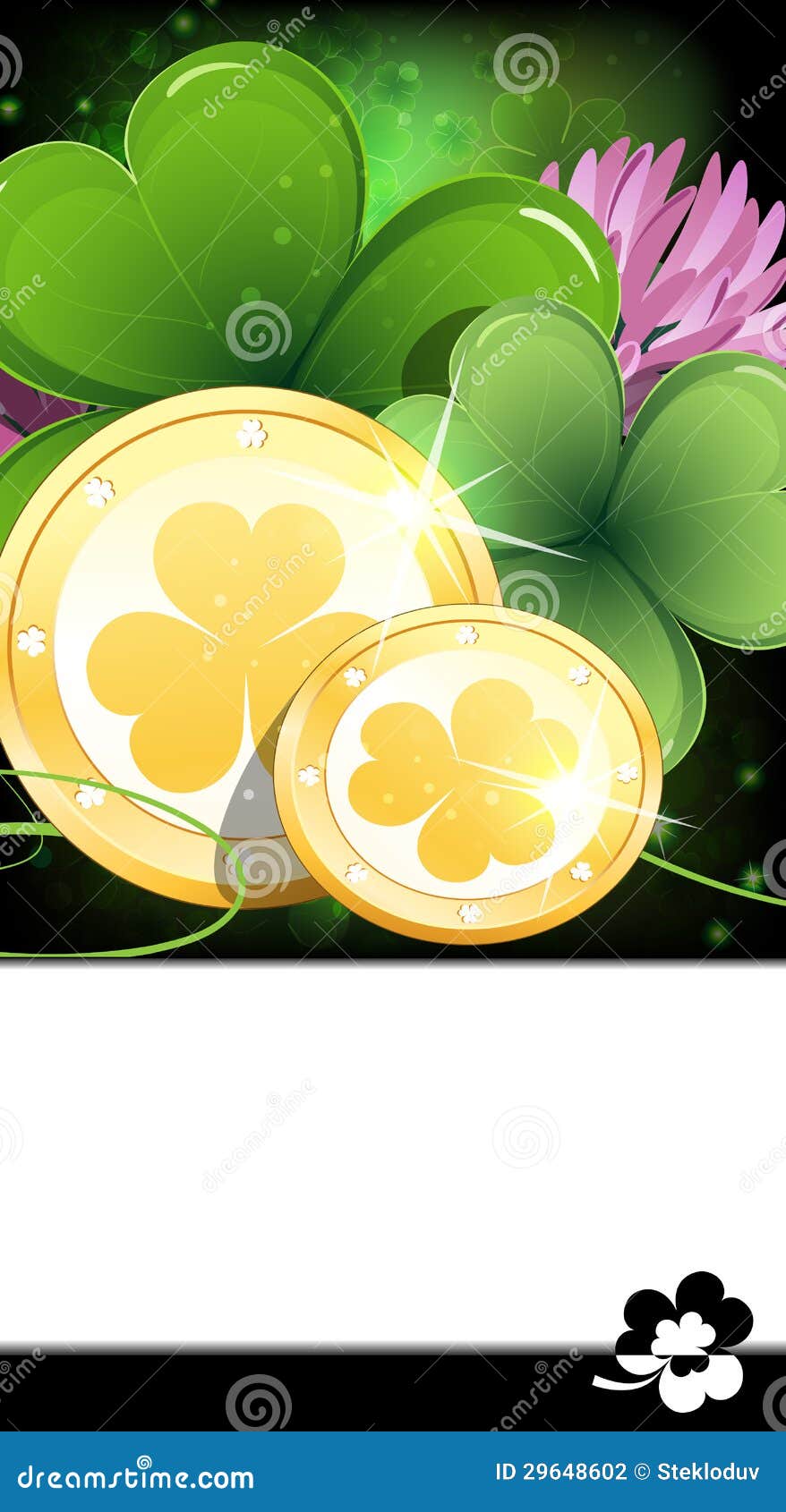 Gold and clover stock vector. Illustration of gold, holiday - 29648602