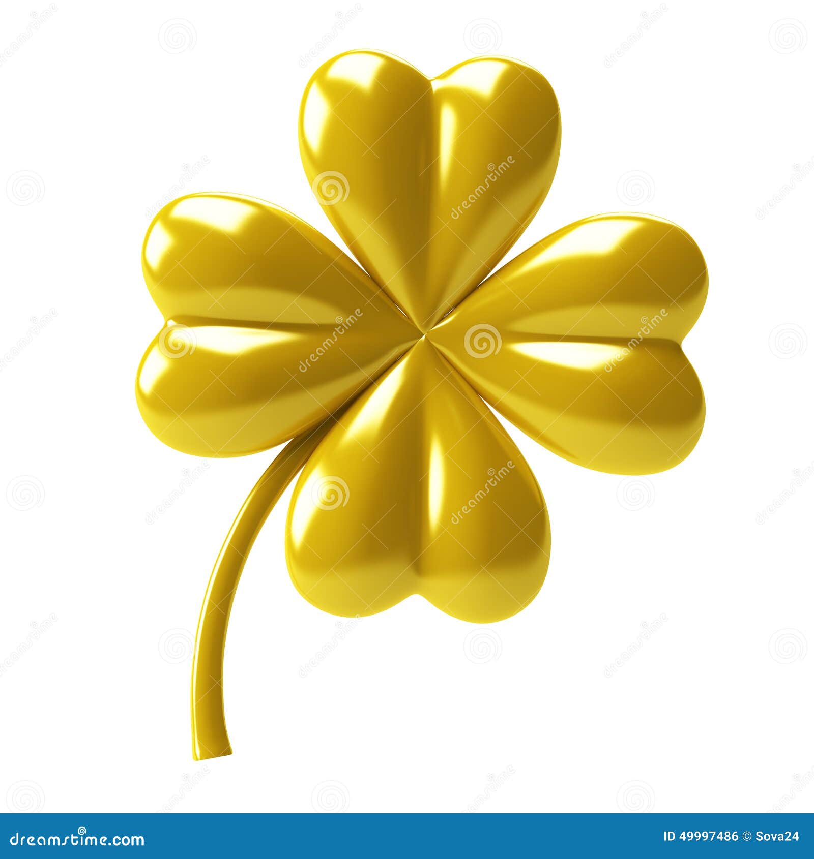 Gold Clover stock illustration. Illustration of irish - 49997486