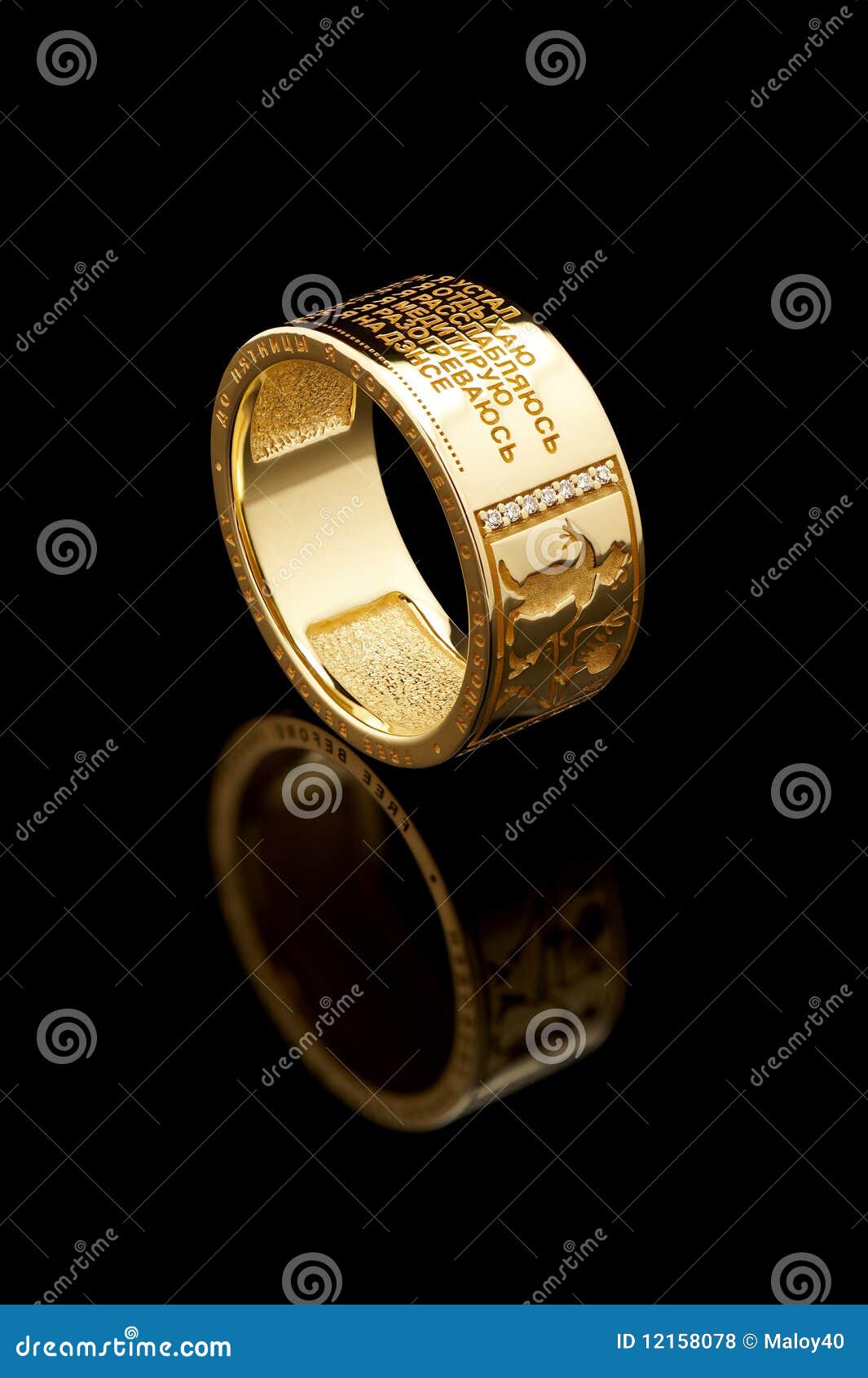 Gold club ring stock photo. Image of brilliants, inscription - 12158078