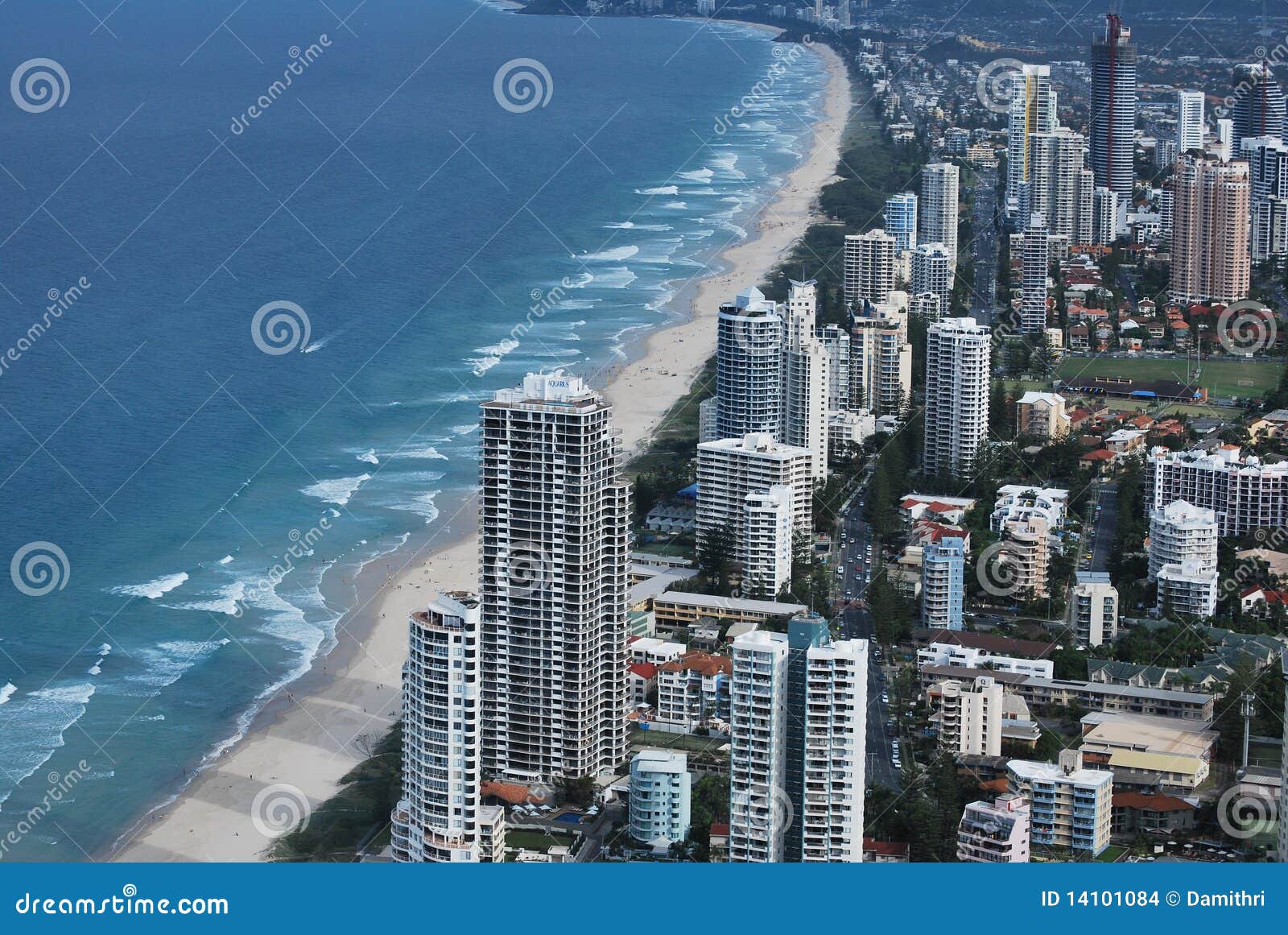 Gold Coast stock photo. Image of waves, coast, aerial - 14101084