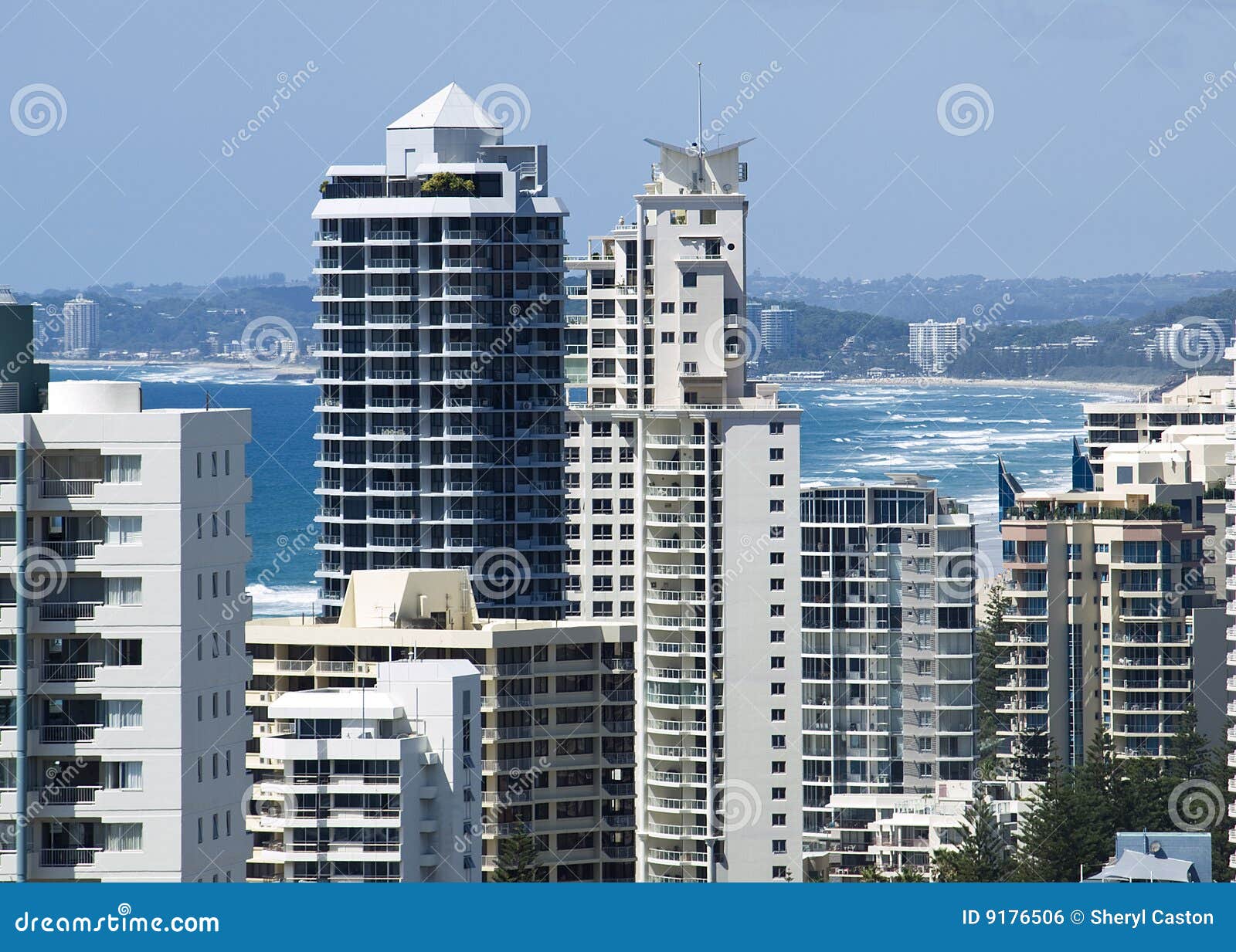Gold Coast Australia Highrise Towers Stock Photo - Image of tourism ...