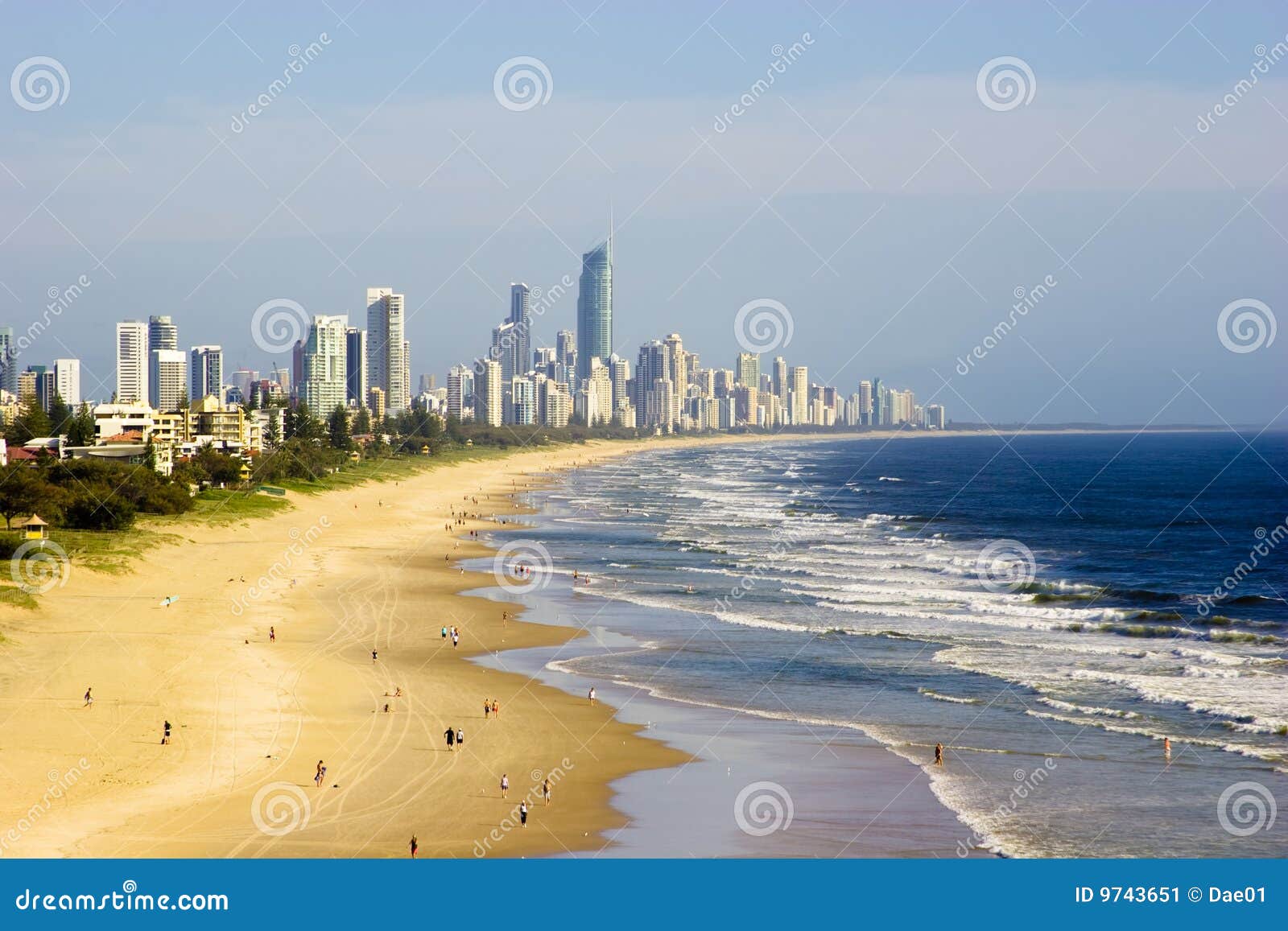 Gold Coast beach stock image. Image of holidays, paradise - 9743651